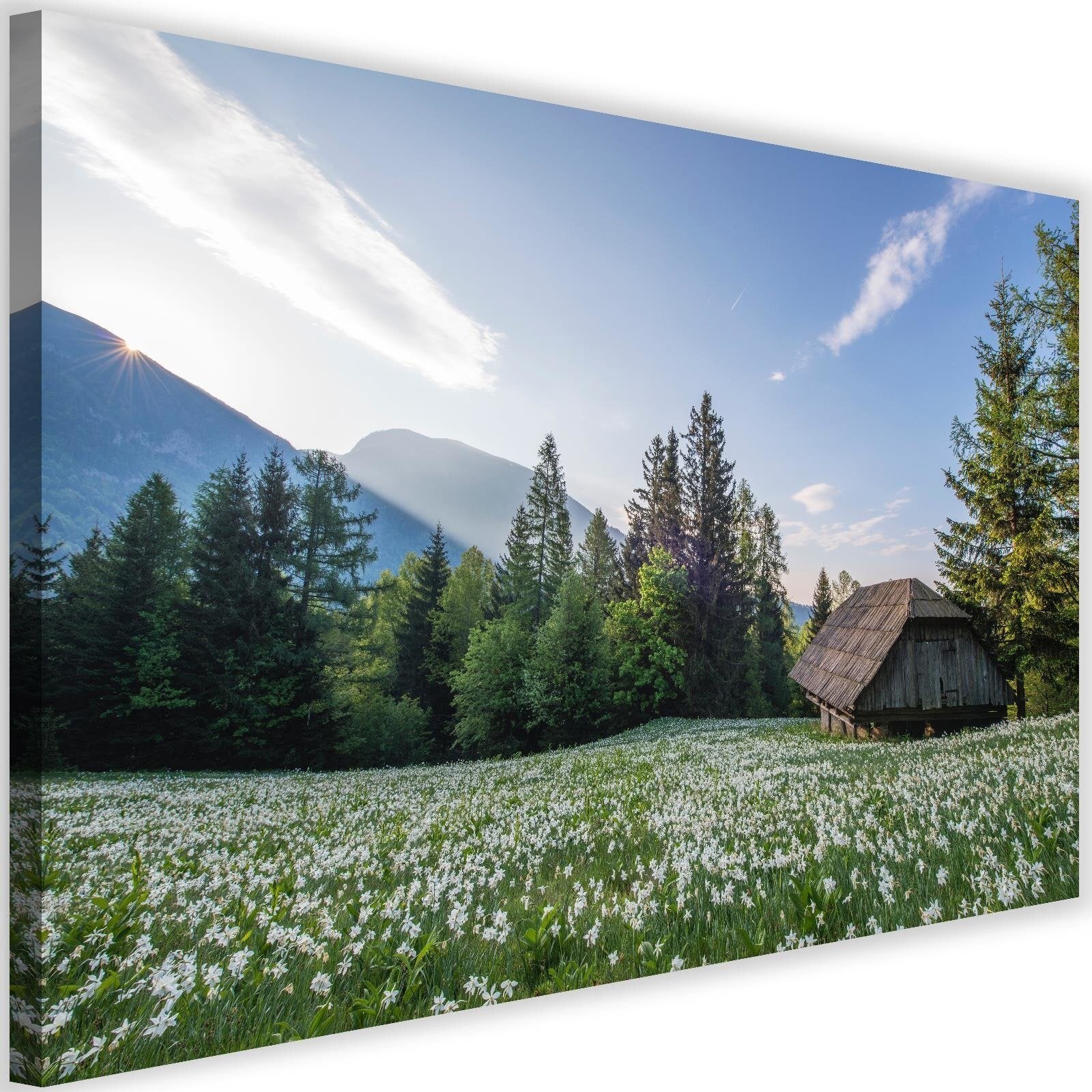 Tableau maison en bois au milieu des larmes - 120 x 80 cm | Leroy Merlin