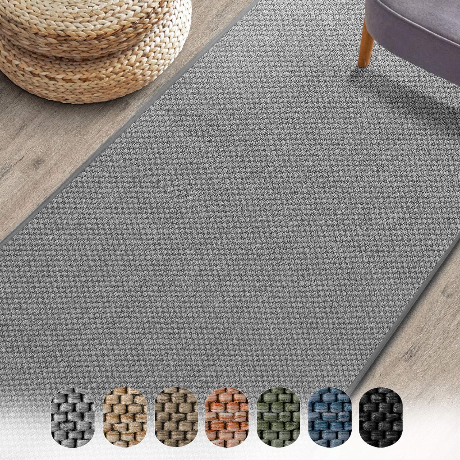 Tapis de Salon Sabang Argent 200 x 400 cm | Leroy Merlin