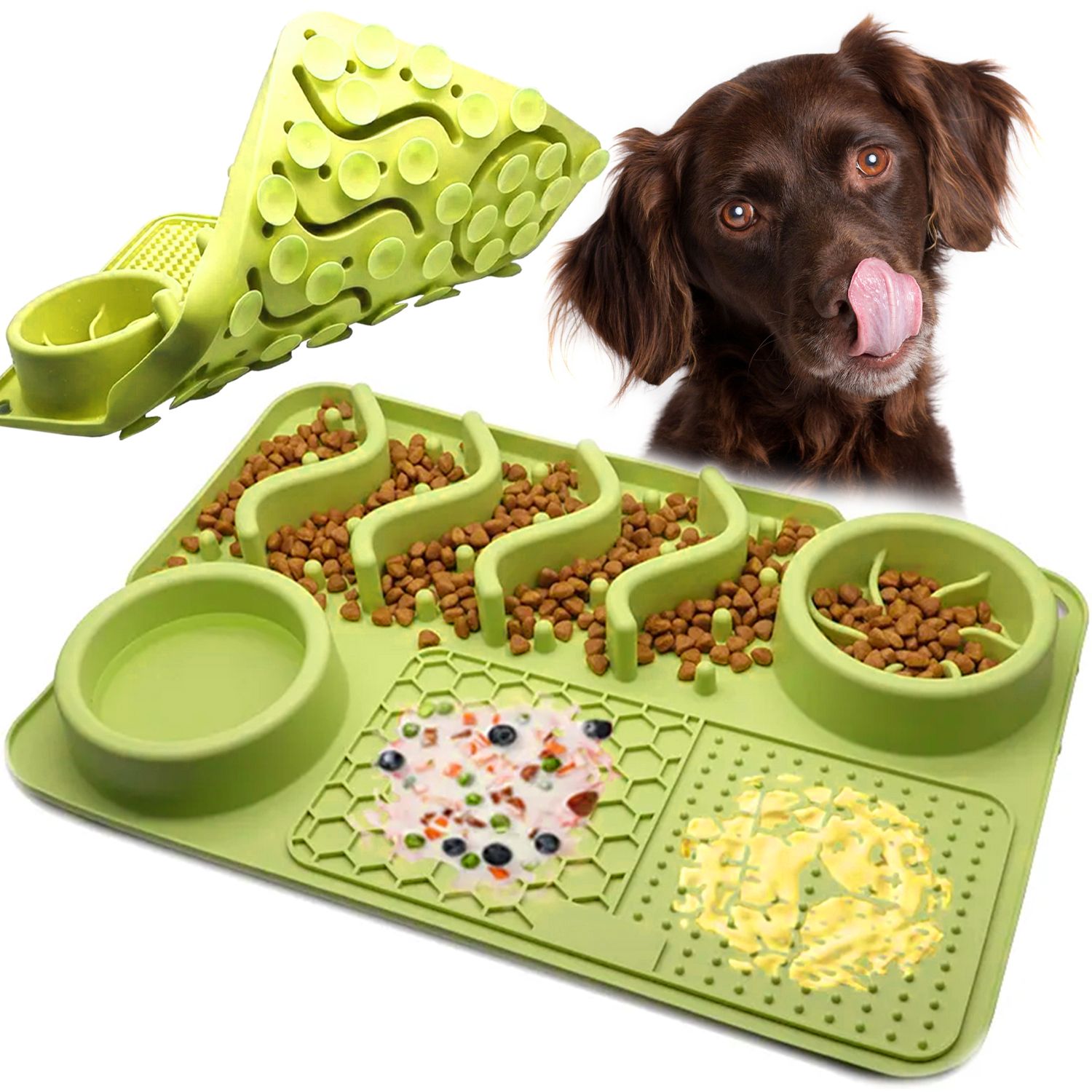 Alfombra Para Lamar Que Renta Comer Tutumi, PuppyJoy 368919 Green ...