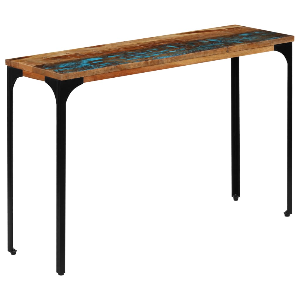 Table console 120 x 35 x 76 cm Bois de récupération massif | Leroy Merlin