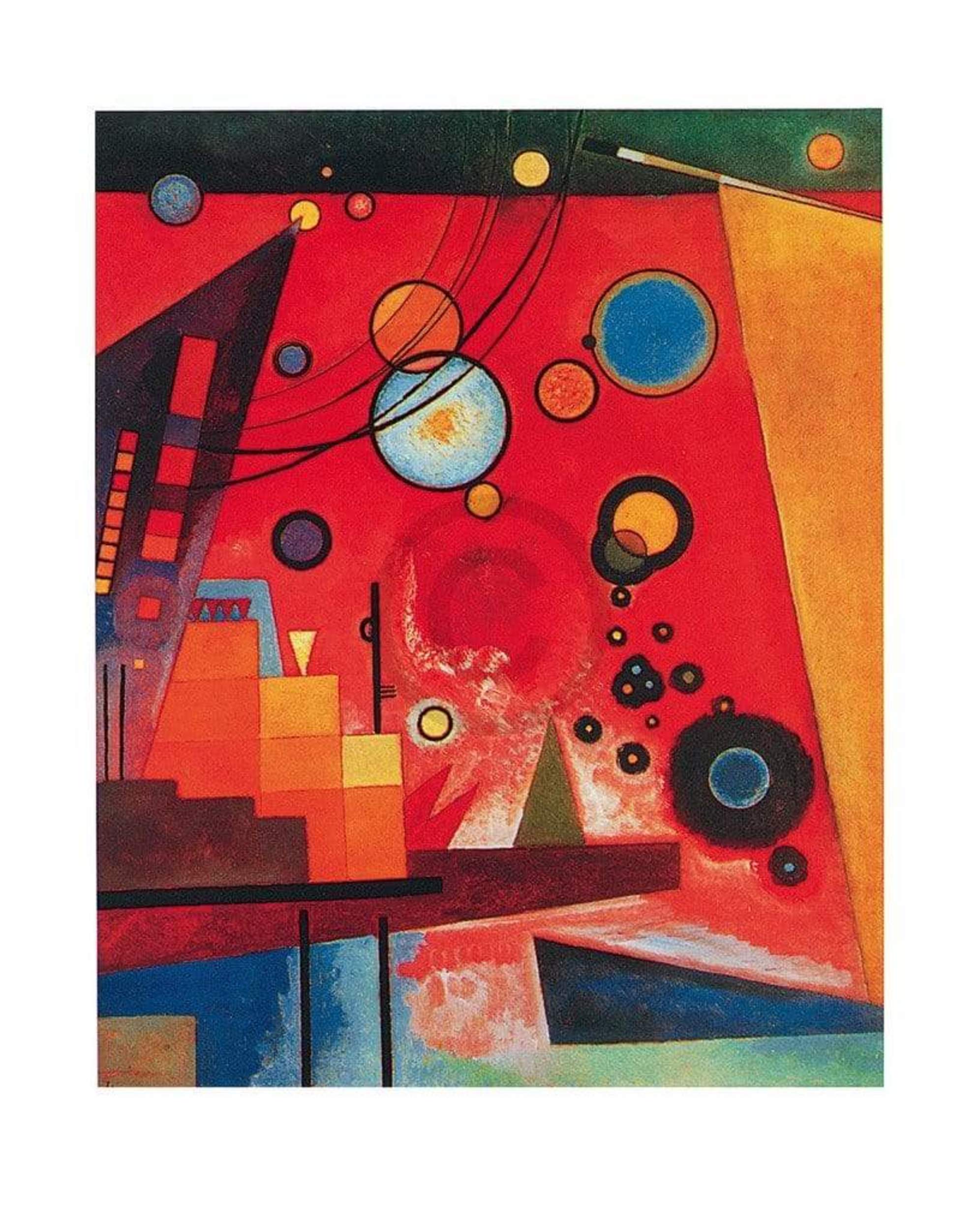 Affiche Art Wassily Kandinsky - Schweres Rot 40x50cm | Leroy Merlin