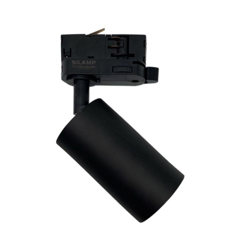 Spot LED sur rail 80° Triphasé NOIR pour ampoule GU10 - SILAMP | Leroy ...