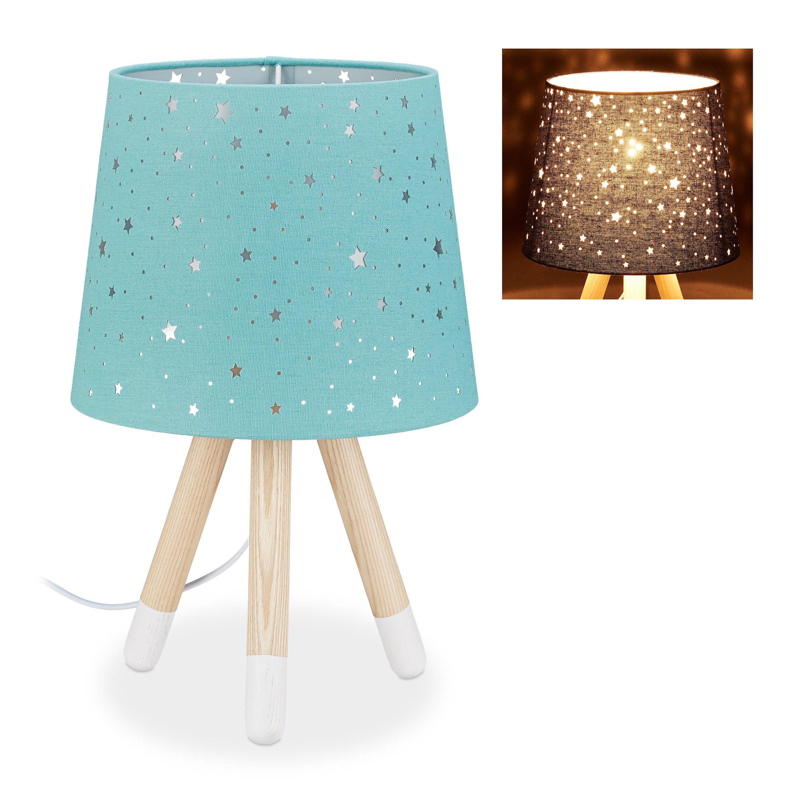 Lampe de chevet, veilleuse pour chambre d'enfants, douille E14, abat ...