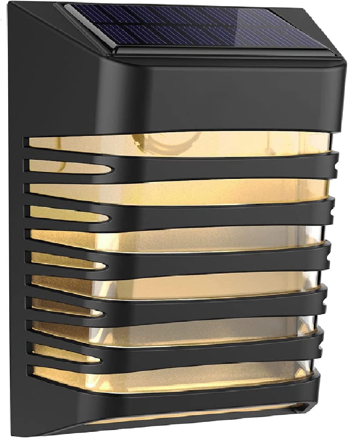 Lumières solaires de terrasse de clôture – Appliques murales sans fil à ...