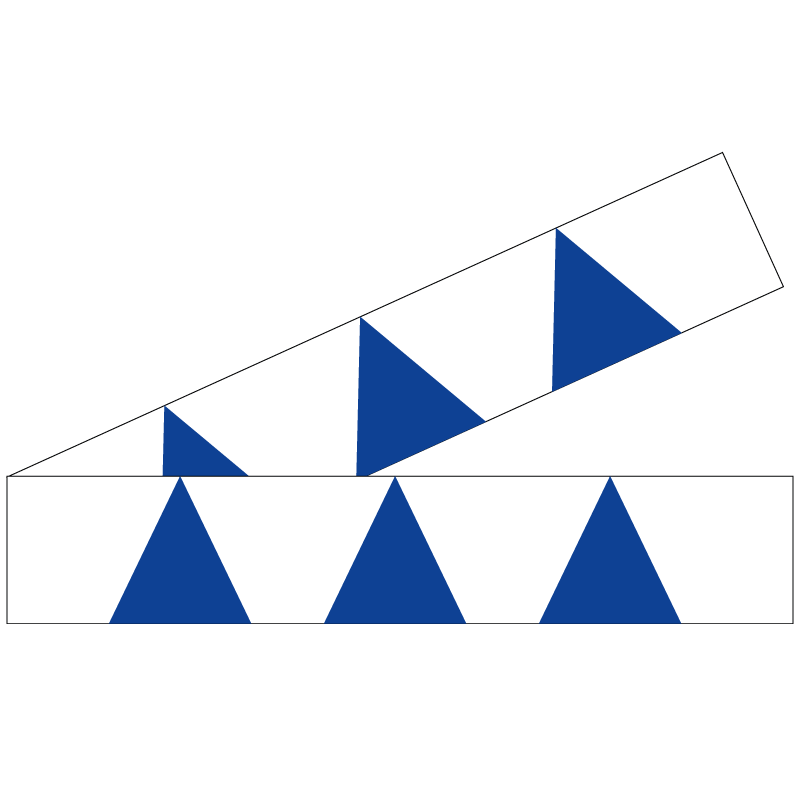 Lot 2 bandes 52mm x 1m - Triangles Bleu - 4640297 | Leroy Merlin