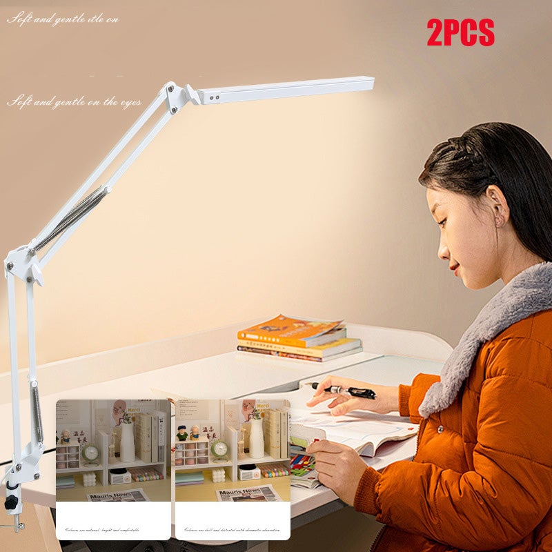 Lampe de bureau LED 10W, bande lumineuse de lecture avec pince en ...