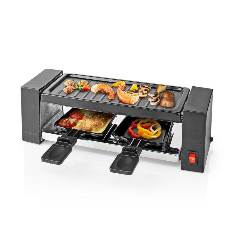 Mini appareil a raclette 2 personnes Nedis FCRA210FKB2 | Leroy Merlin