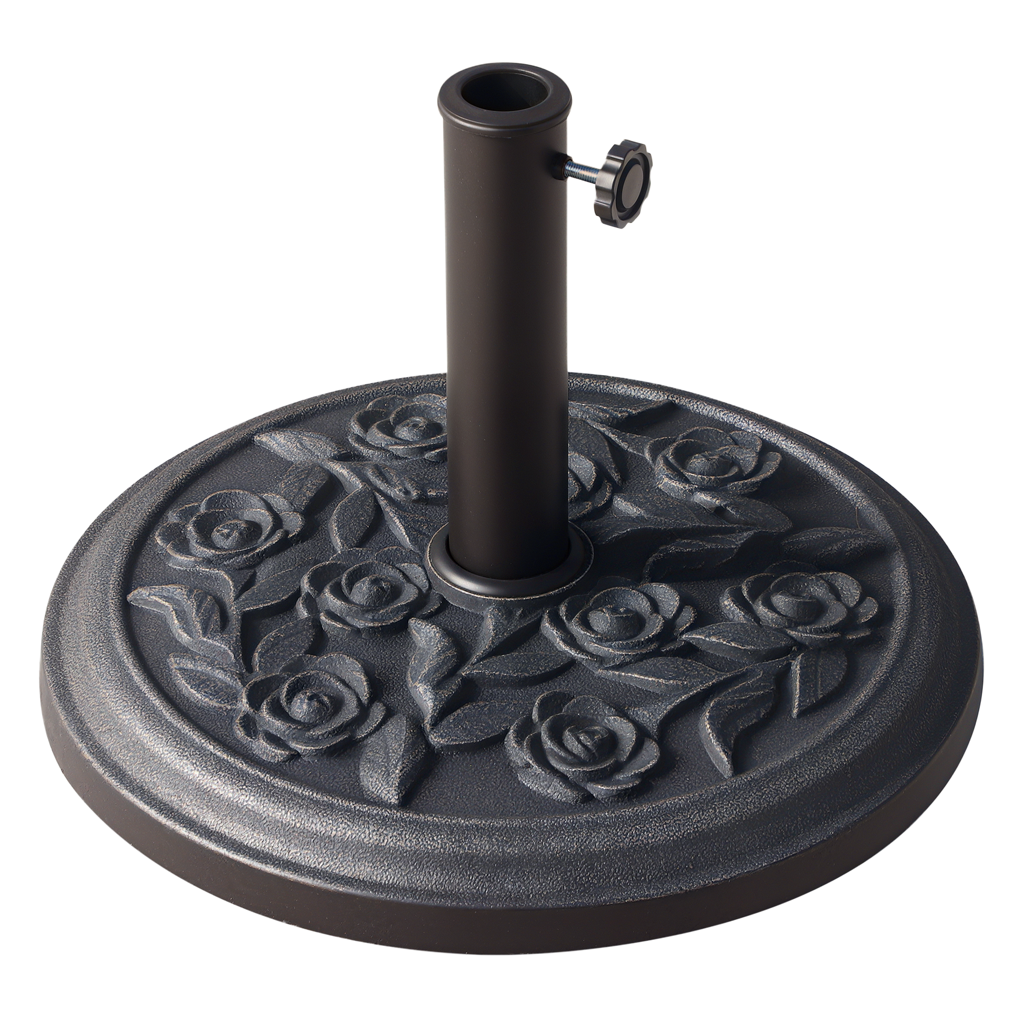 Pied de parasol de jardin Outsunny 9 kg, rond, en résine, pour mâts de ...