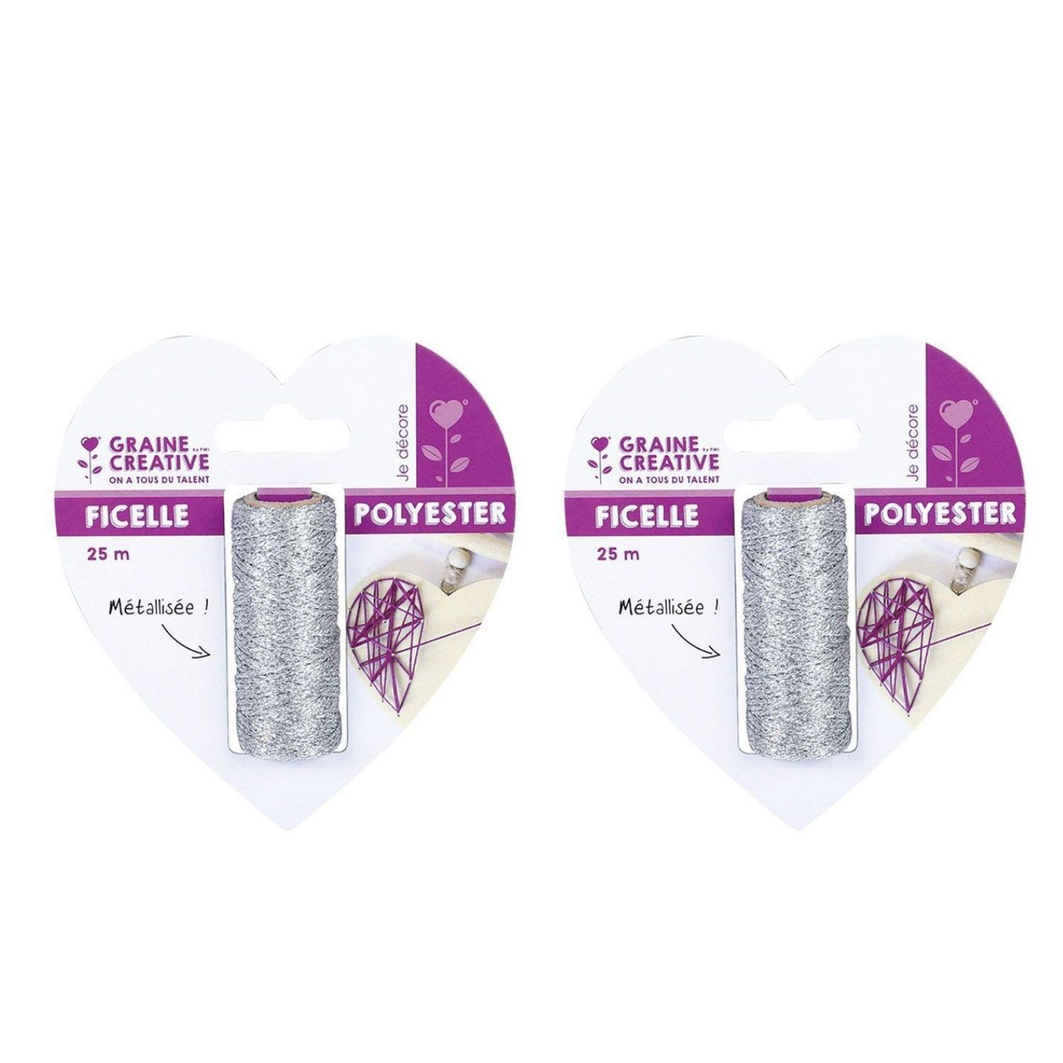 2 bobinas de hilo metalizado plateado 25 m | Leroy Merlin