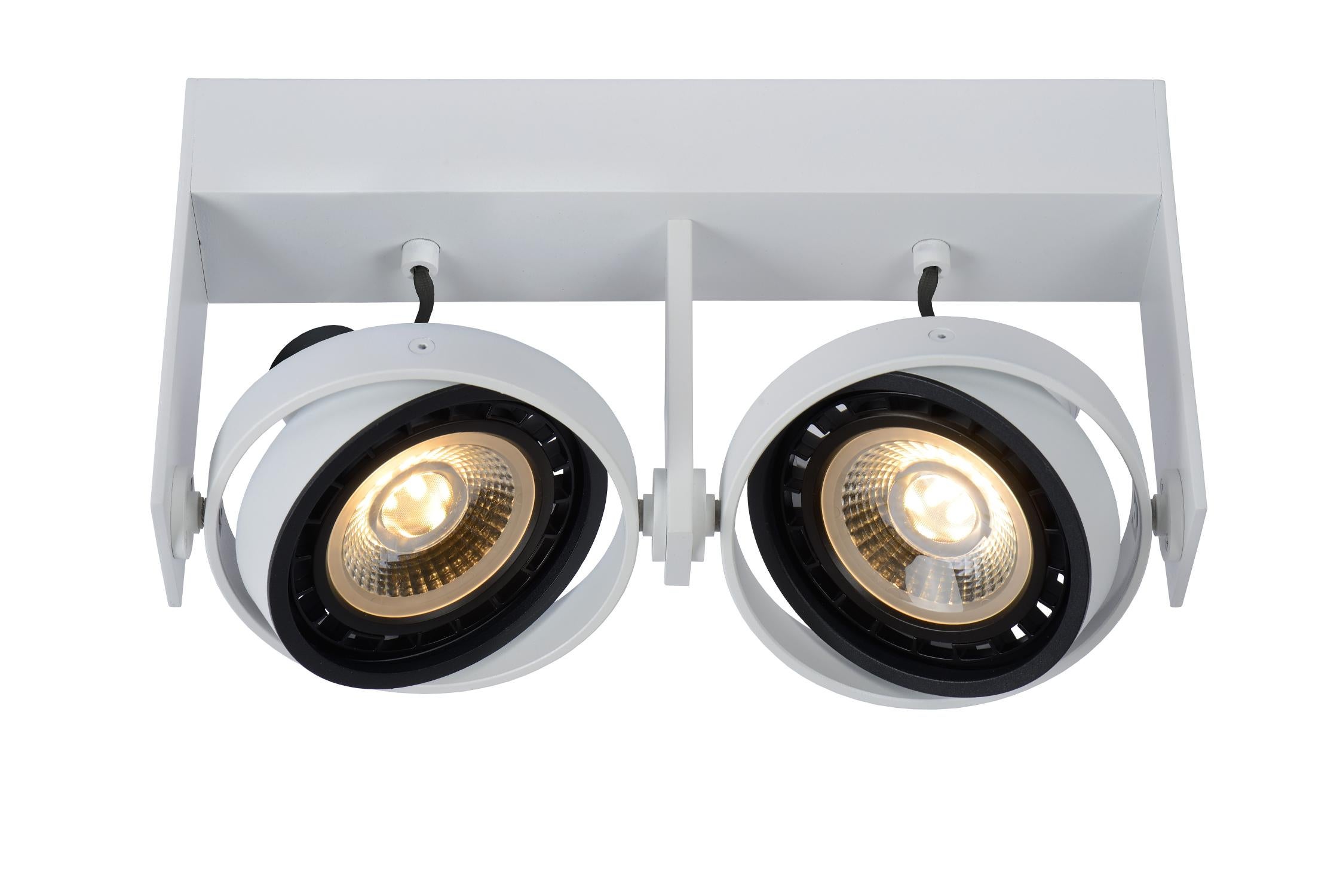 Lucide GRIFFON - Spot plafond - LED Dim to warm - GU10 (ES111) - 2x12W ...