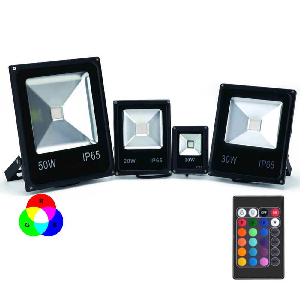 Projecteur LED Couleur RGB Intérieur/Extérieur Extra Plat Avec ...