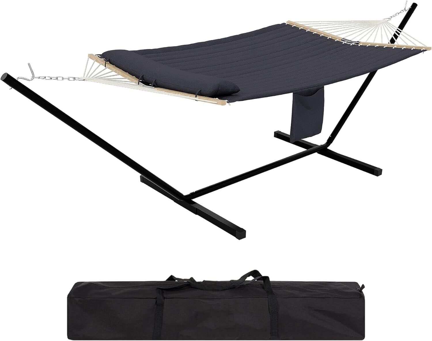 HAMAC-Hamac avec support inclinable,2 places,tissu résistant et support ...