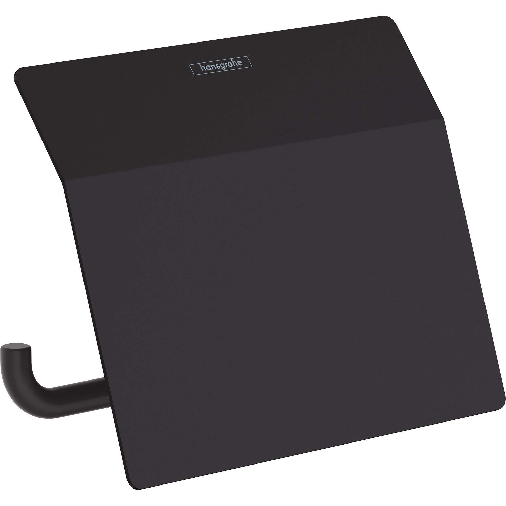 Hansgrohe AddStoris Portarrollos WC de pared con tapa, Negro mate ...