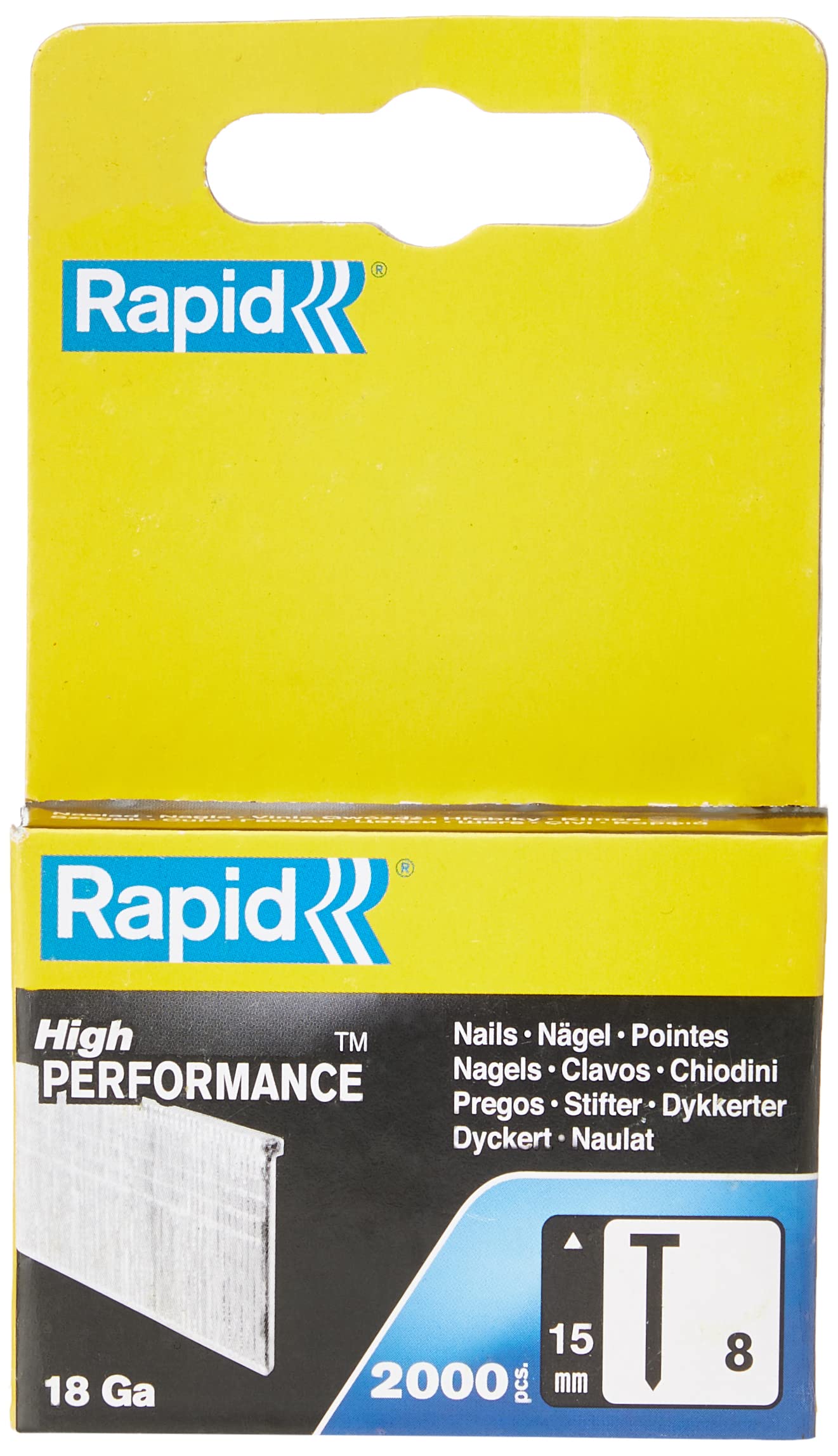 Rapid 5000811 No. 8 Chiodi 15 mm, Acciaio, 2000 pcs | Leroy Merlin