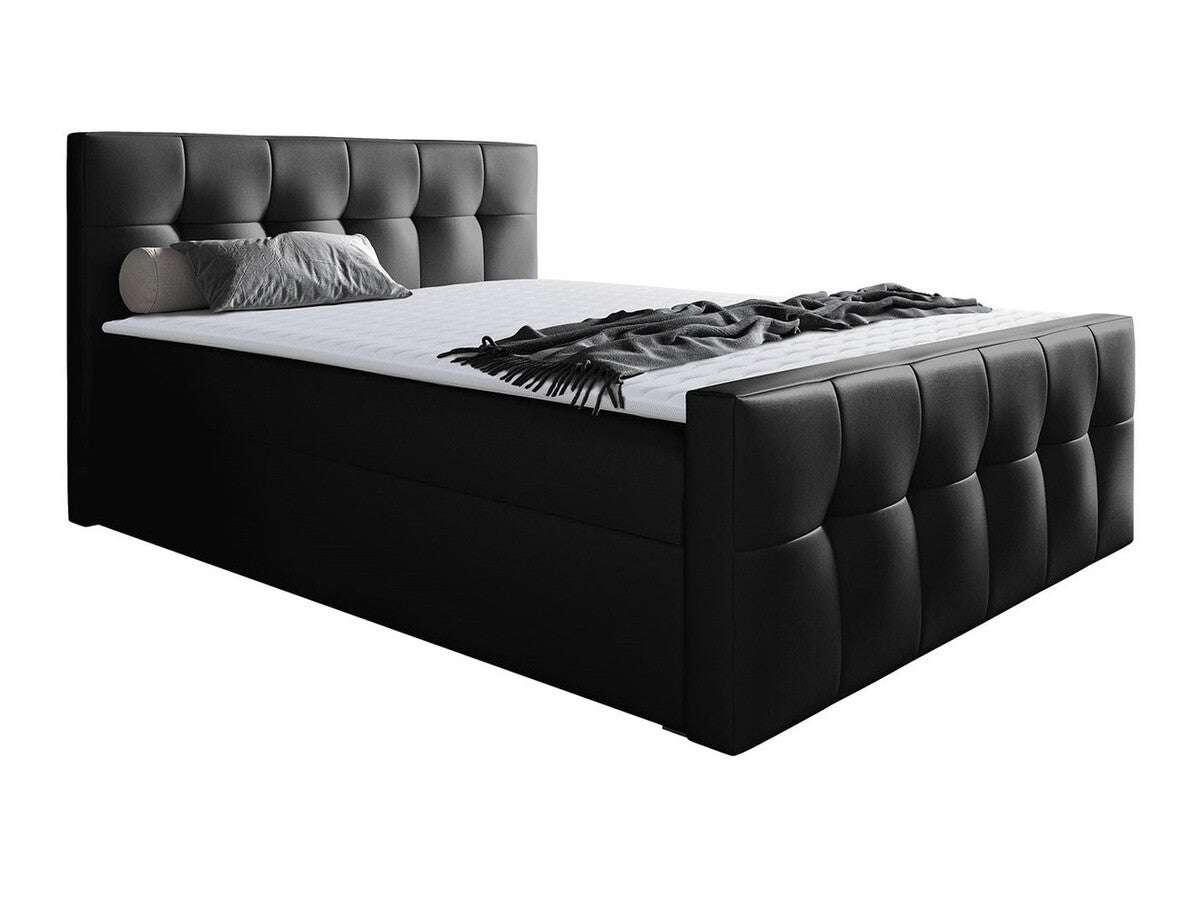 Lit continental Baltimore 138, Double, Continental, Noir, 180x200, Faux ...