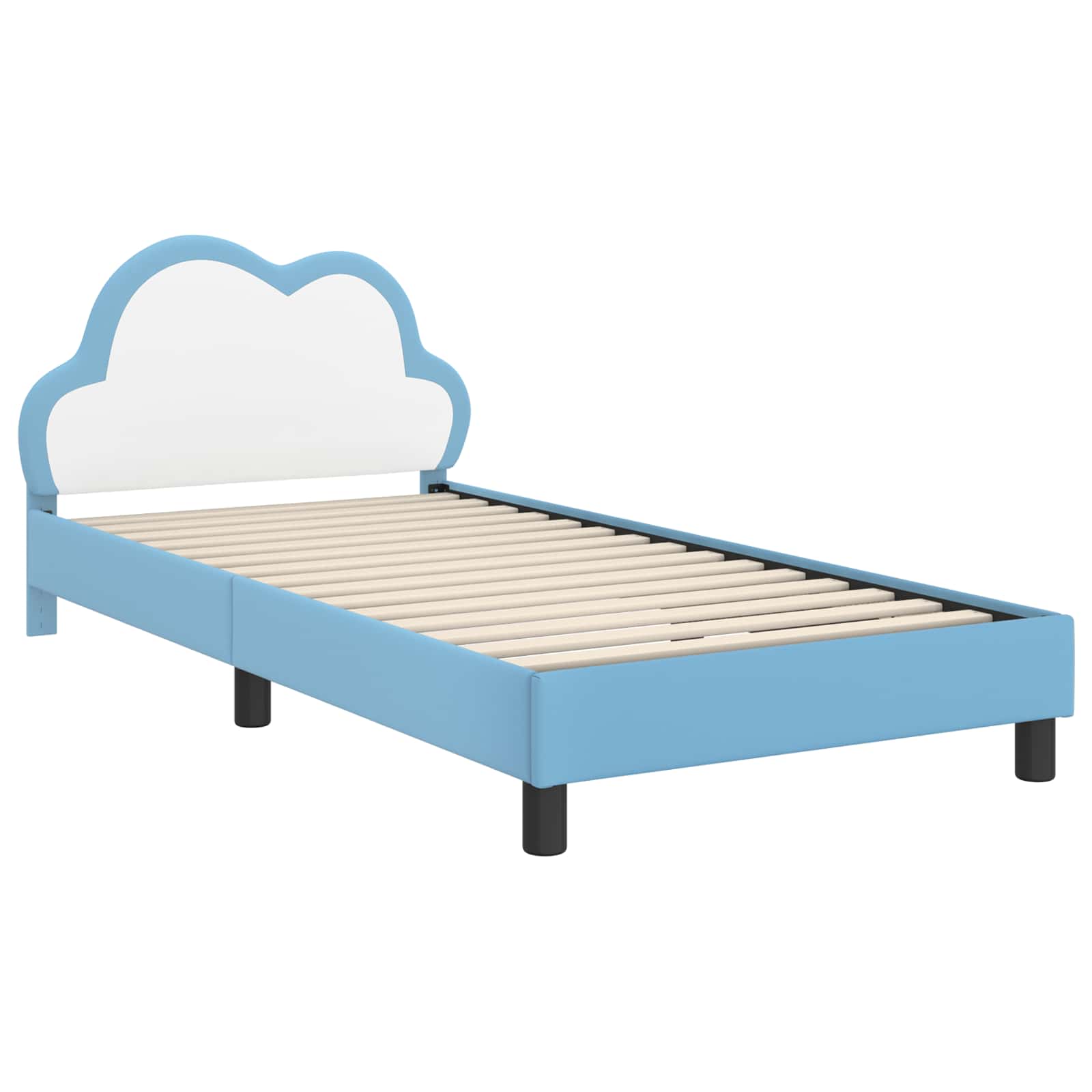 Cama para niños con cabecero Azul 90 x 200 cm PU | Leroy Merlin
