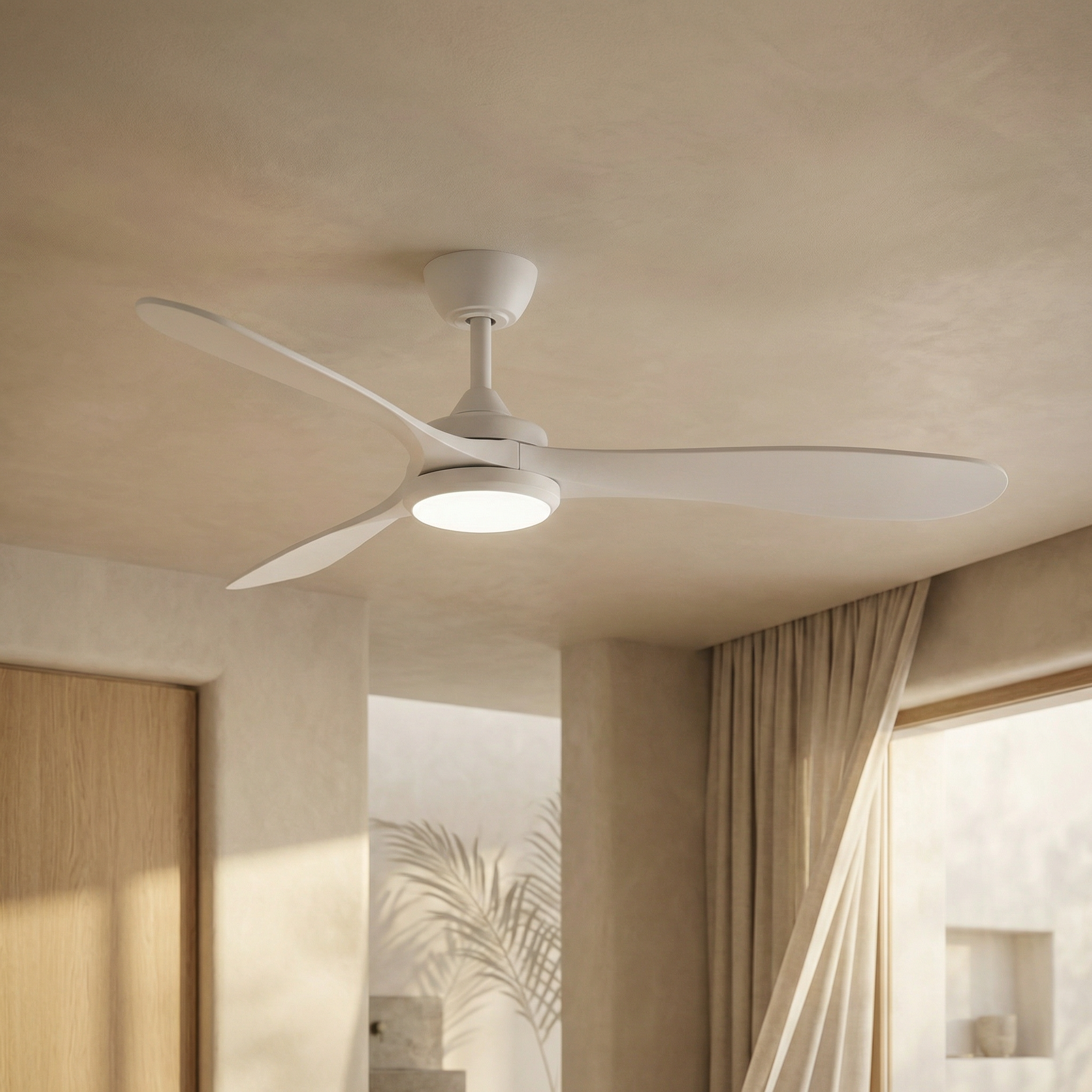 Giro Boreal Ventilador de Techo con Luz 132 cm – 3 Aspas de Acero, 8 ...
