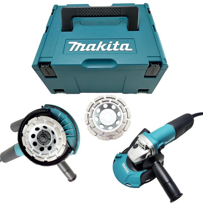 Ponceuse d'angle 1100 W + accessoires en coffret - MAKITA ...