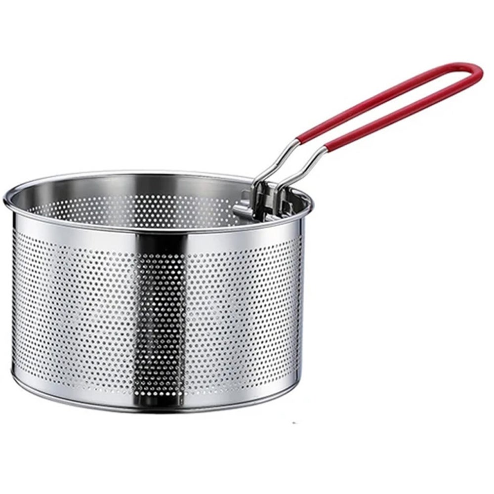 Cesta para freidora, colador de 18 cm con mango de silicona, cestas ...