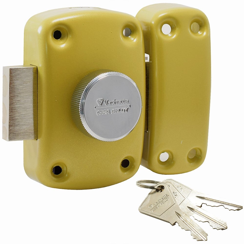 Verrou de securite Vachette Cyclop à bouton pour porte 23 a 28 mm ...