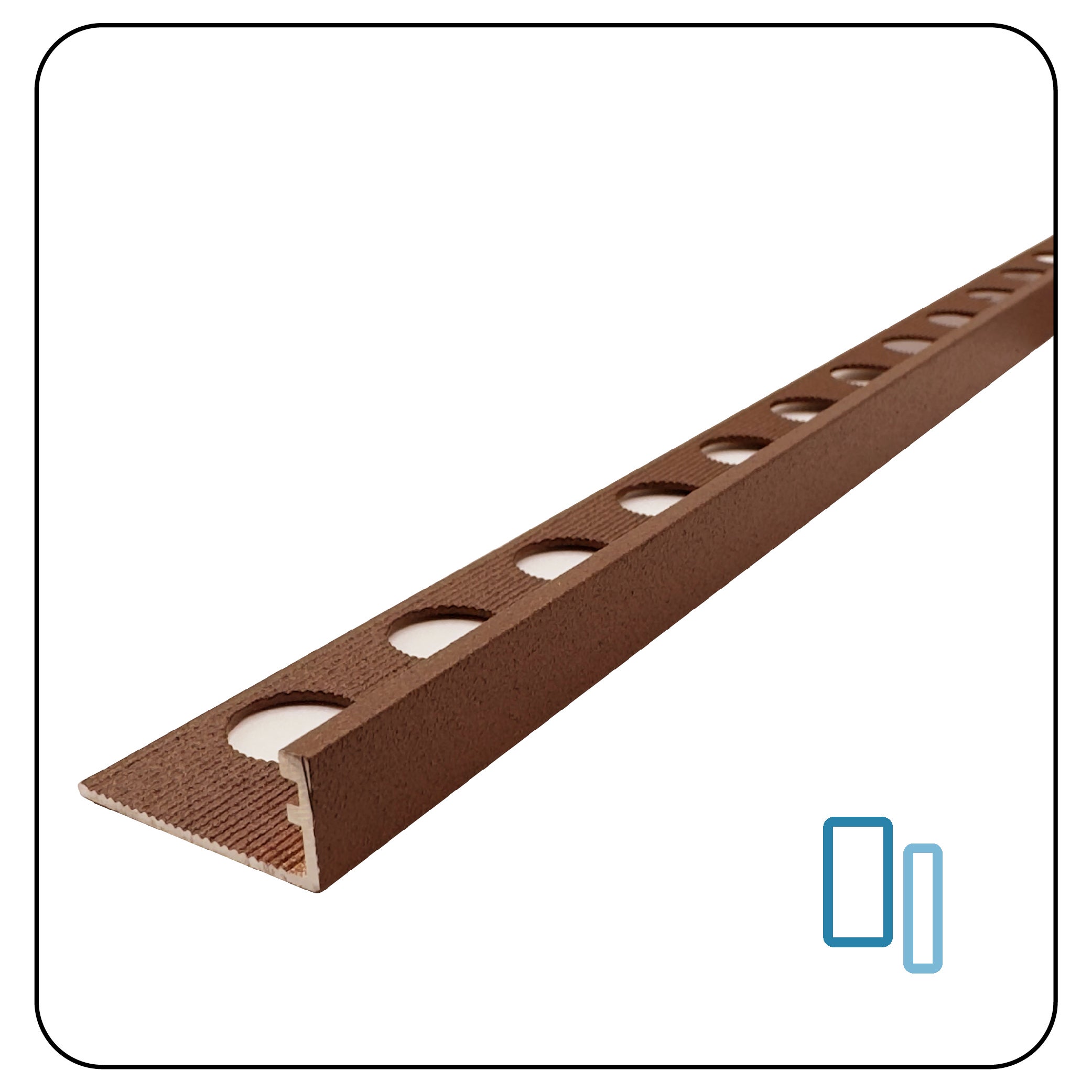 Profilo in Alluminio LUXURY OXIDE LACCATO FINITURA RUGGINE Dritto di ...