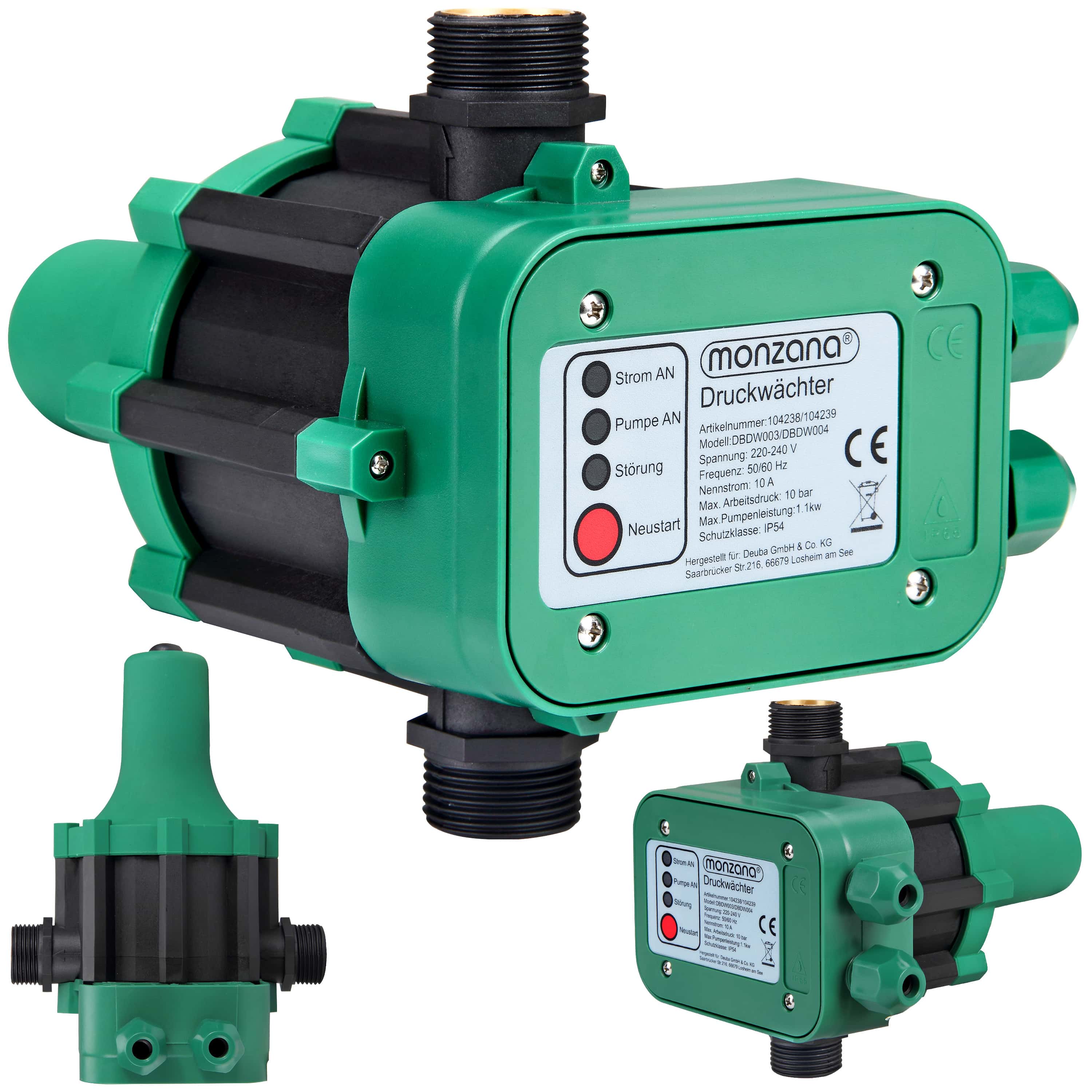 MONZANA® Pressostat pompe eau sans câble 10 bar protection ...