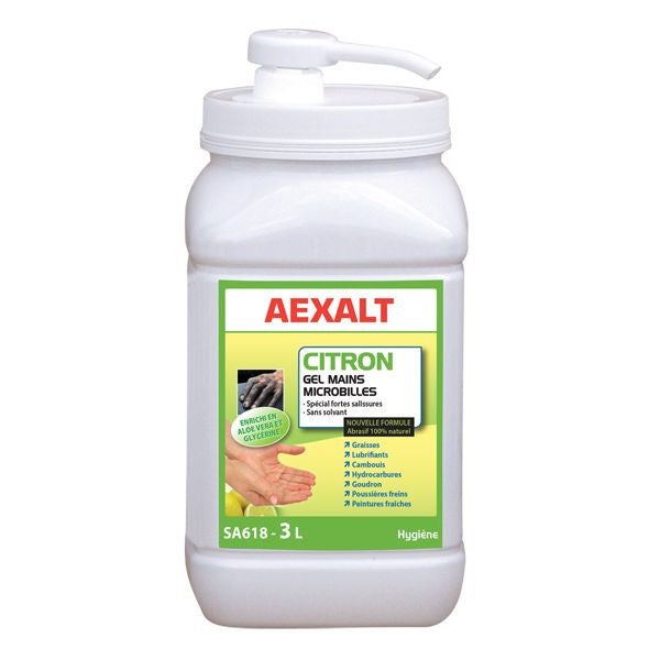 AEXALT AEXABILLES gel di microperle al limone - vaso da 3 L + pompa ...