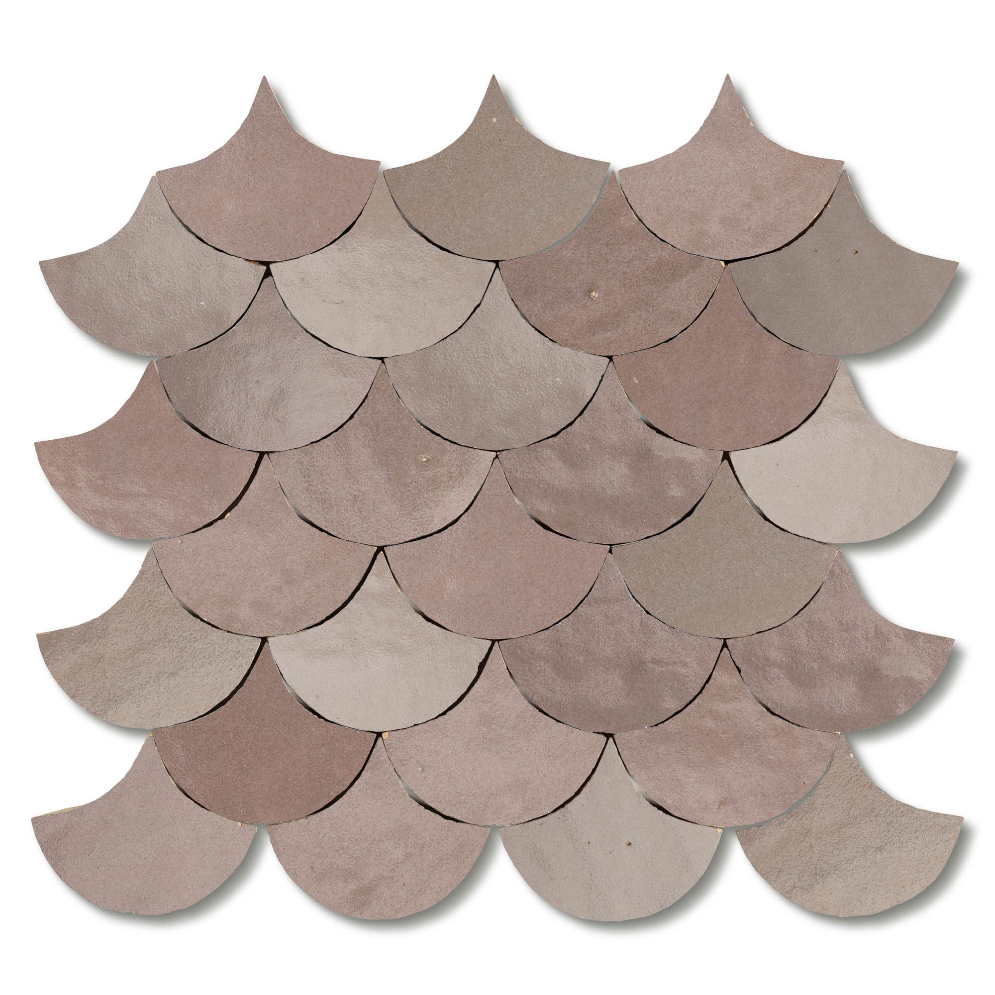Carrelage Zellige Marocain Gris de lin Petite Ecaille 7,8x9,8 cm (vendu ...
