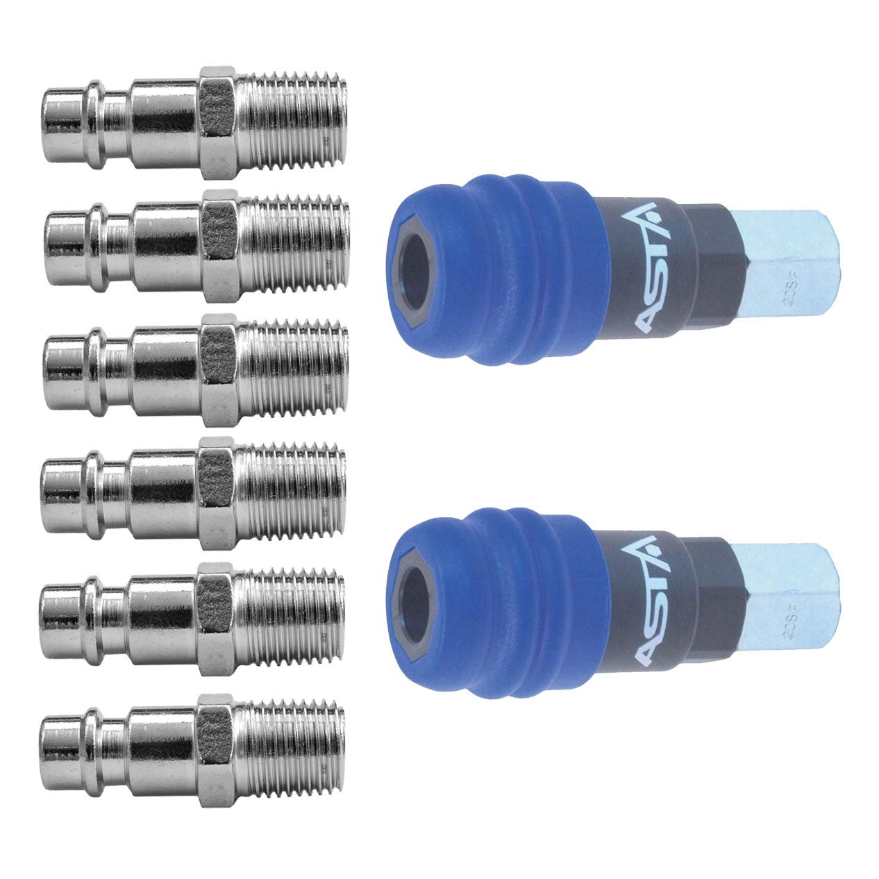 LOT PROMO DE 2 COUPLEURS ET 6 EMBOUTS RACCORD AIR POLYVALENT DE ...