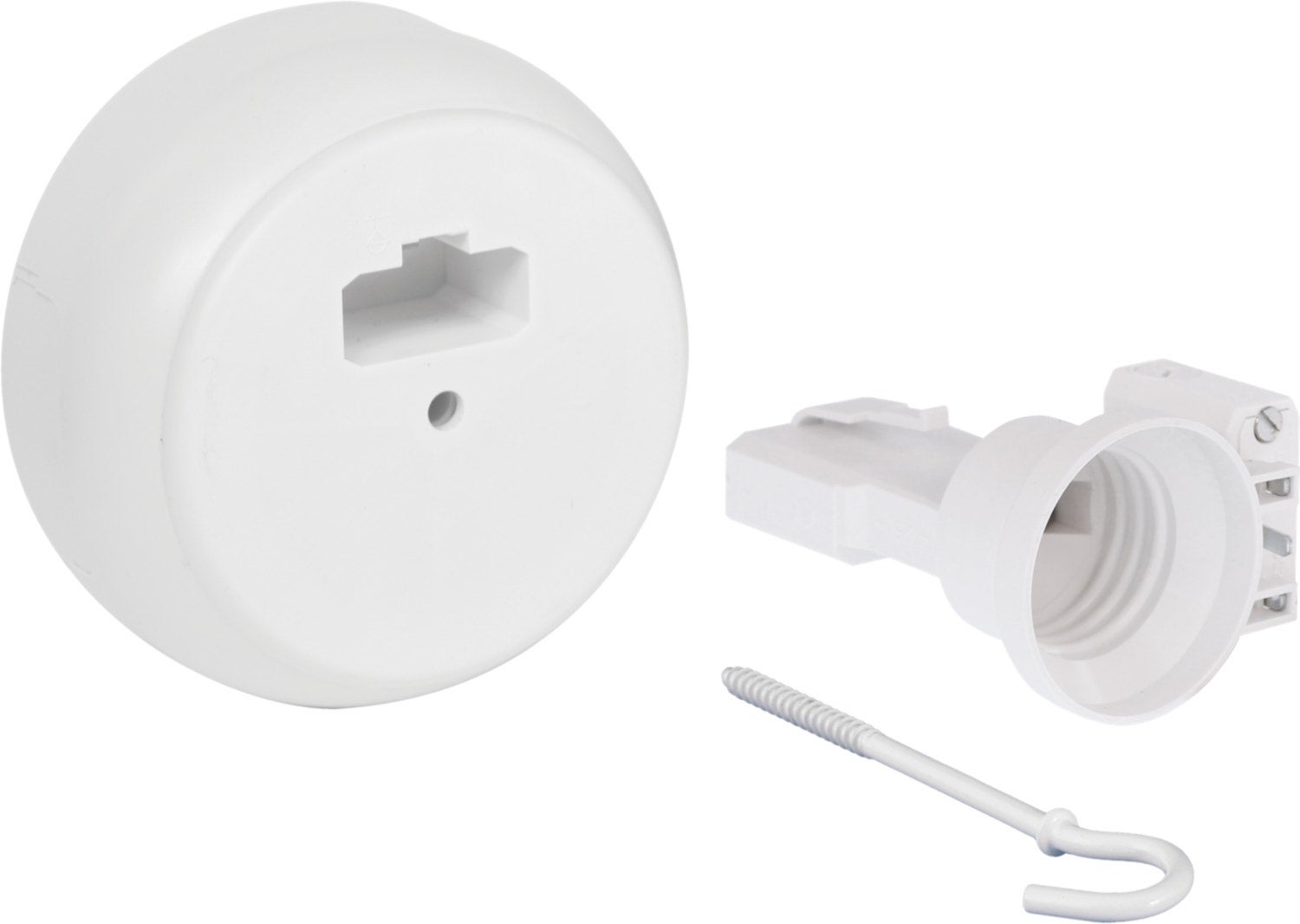 Boite DCL saillie avec adaptateurs + piton + fiche/douille E27 | Leroy ...