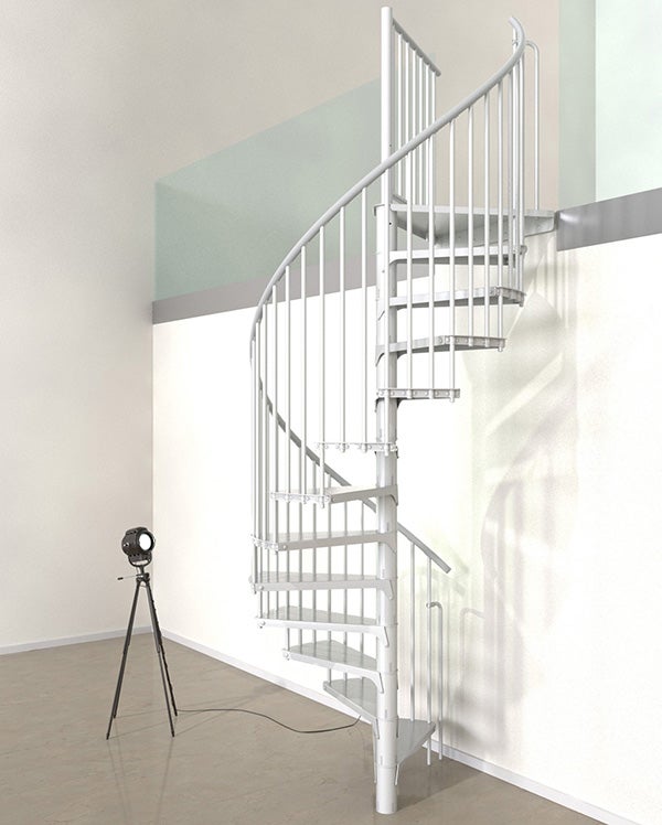 Escalier colimaçon métal 9 marches - Hauteur à franchir 1.71 à 2.12m ...