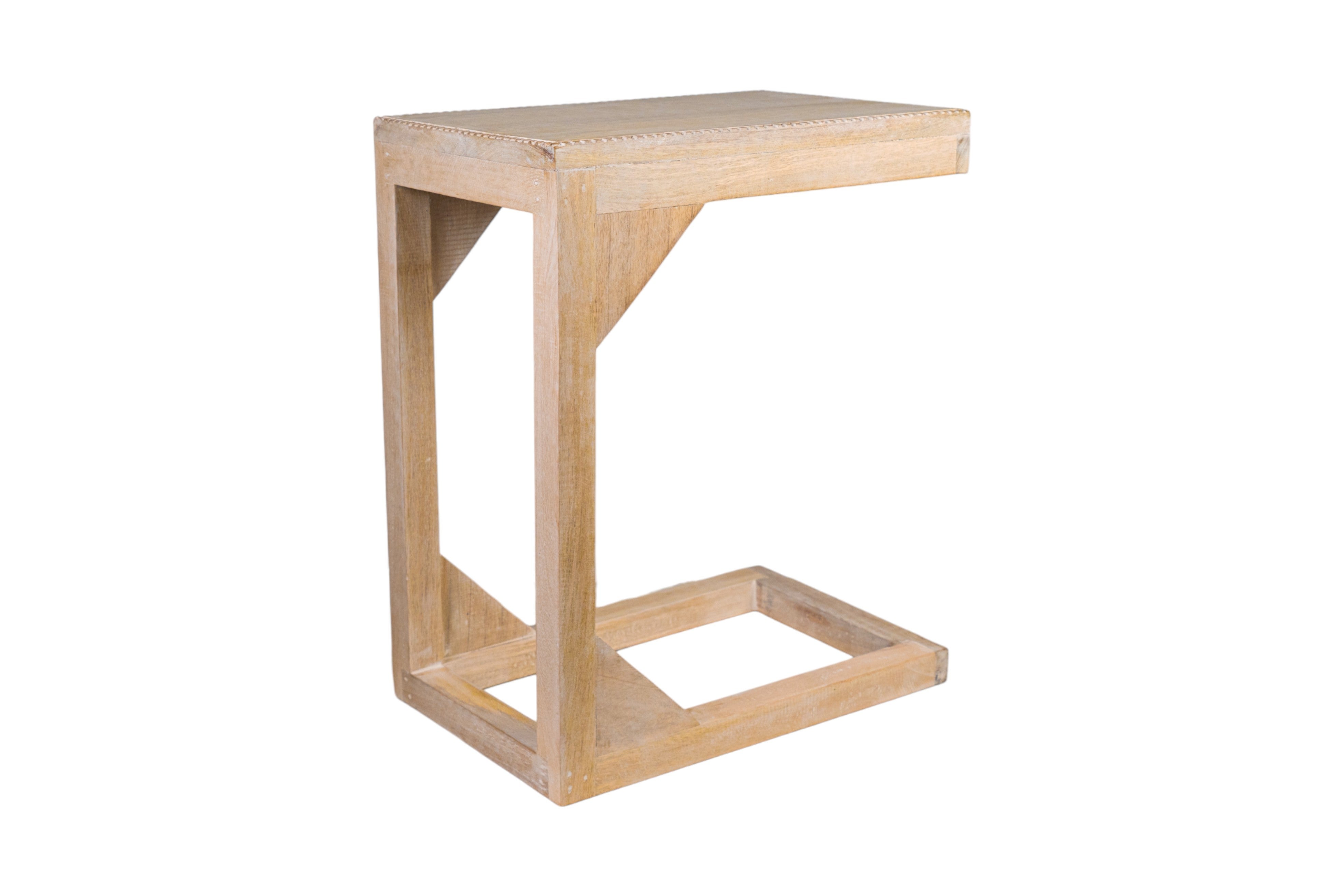 Mesa Madera Mango Forma "C" Natural | Leroy Merlin