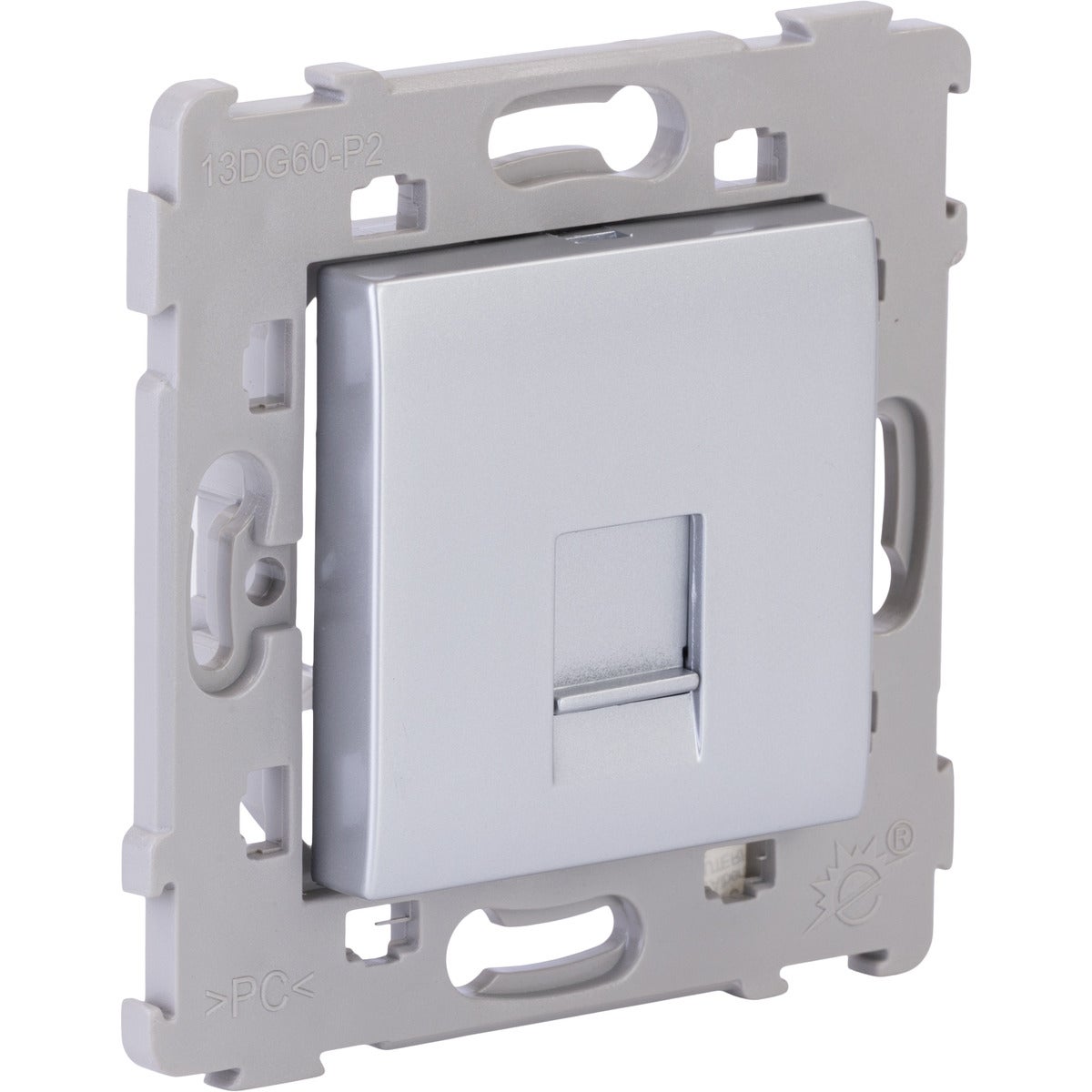 Prise RJ11 encastrée Kalya - Argent - Zenitech | Leroy Merlin