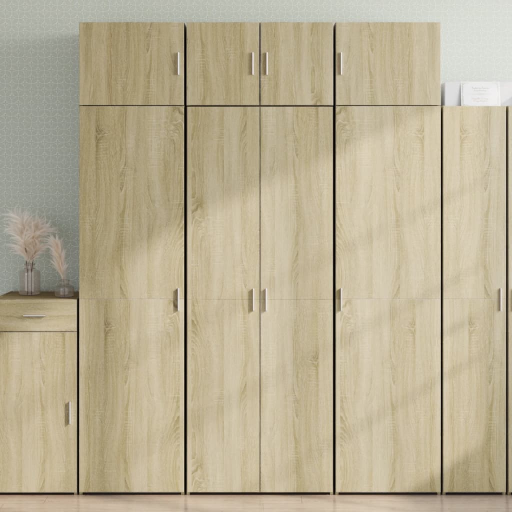 Aparador alto roble Sonoma 70x42,5x185 cm madera contrachapada | Leroy ...
