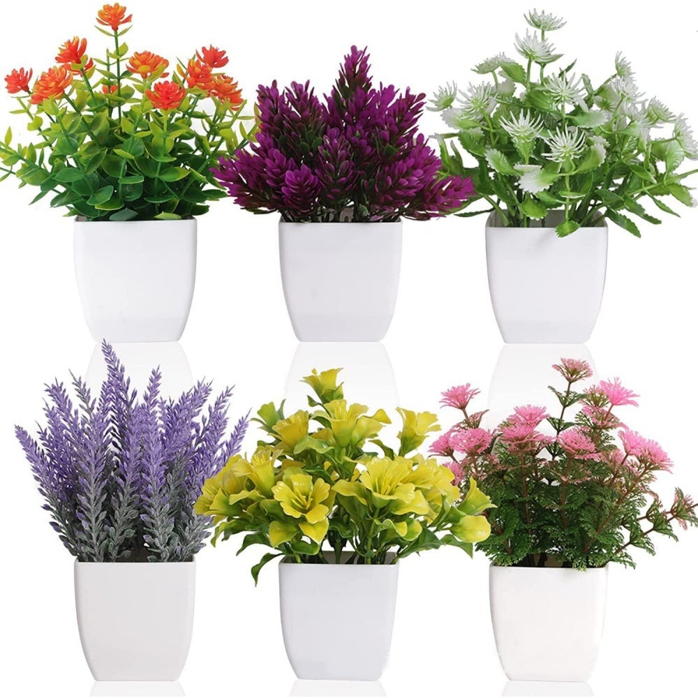 Lot 6 Mini Plantes Artificielles Pot – Déco Intérieur Extérieur, Aspect ...
