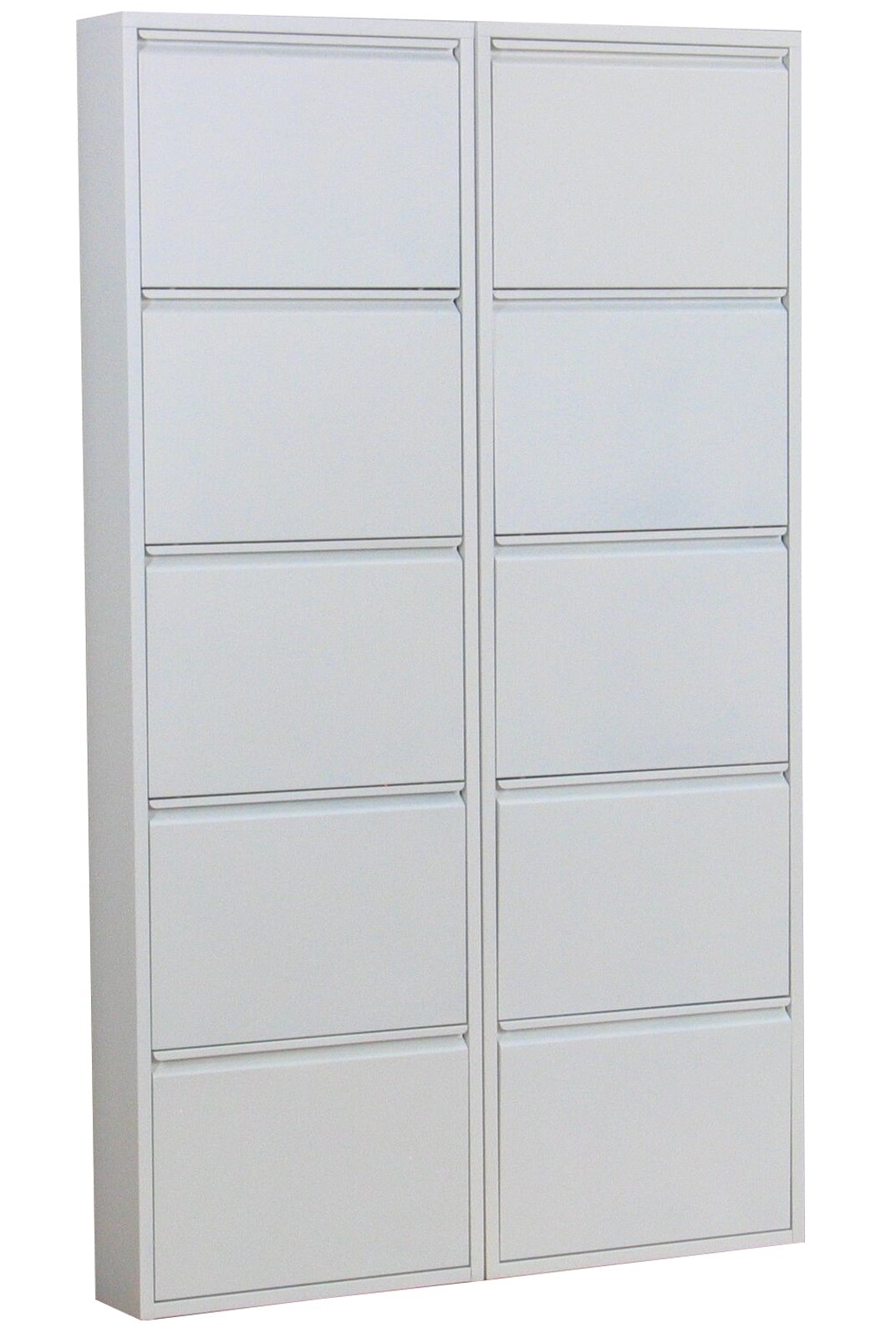 Pisa Armoire à chaussures avec 10 casiers/portes en métal blanc. Livrée ...