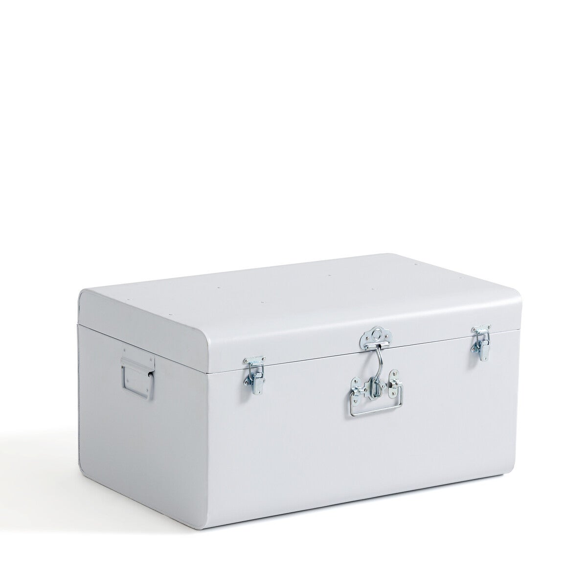 Malle de rangement en métal acier, Masa - Blanc mat - taille unique ...