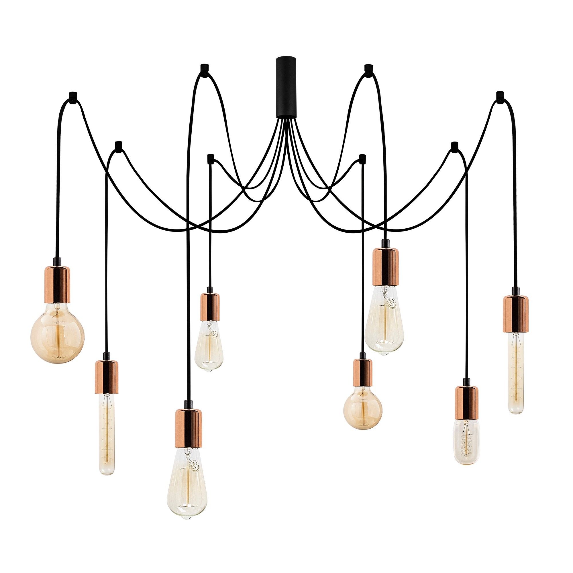 Suspension araignée 8 lampes Dustin Métal Or rose | Leroy Merlin