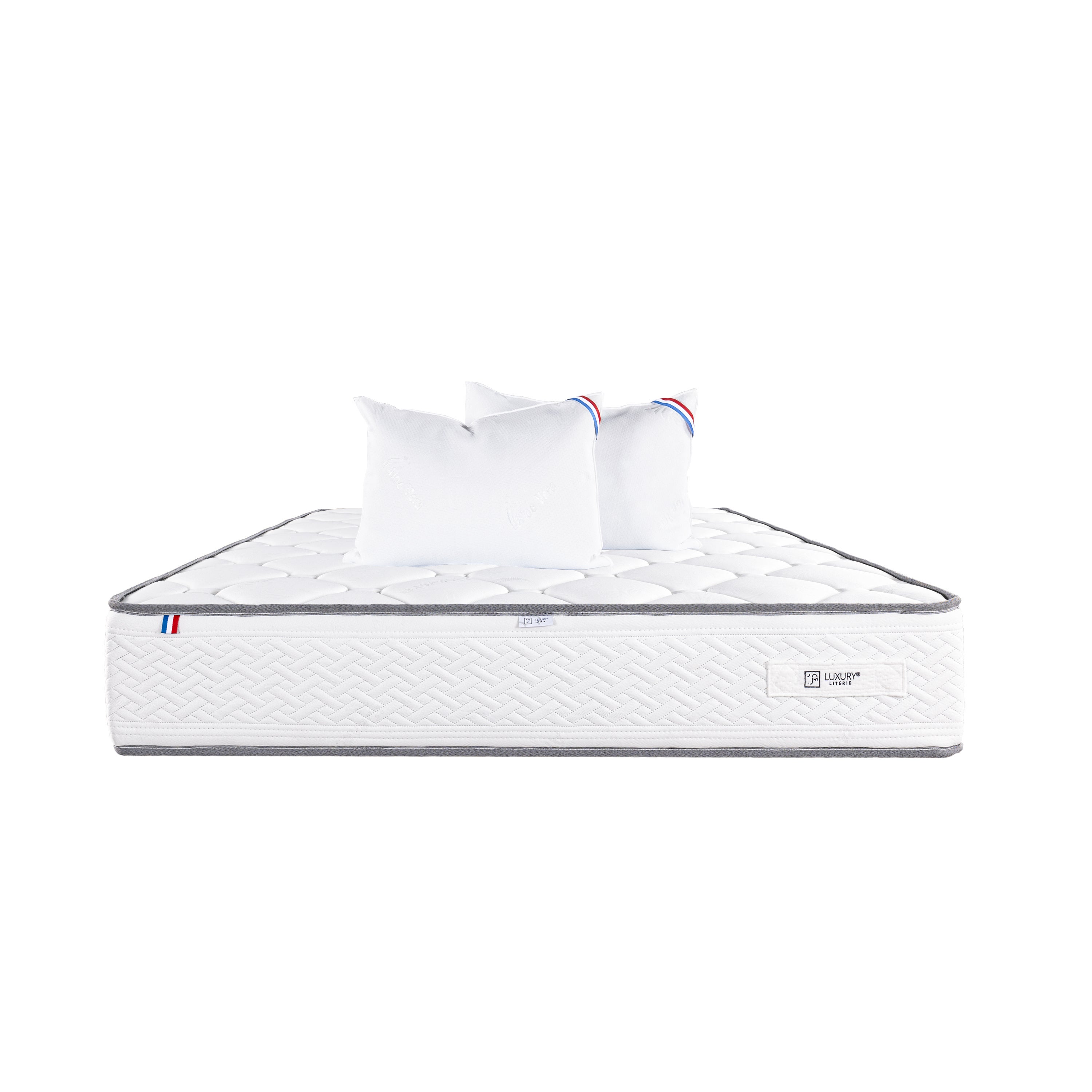 Matelas 200x200 cm, Iris, 20 cm, mémoire de forme, ferme, face été ...