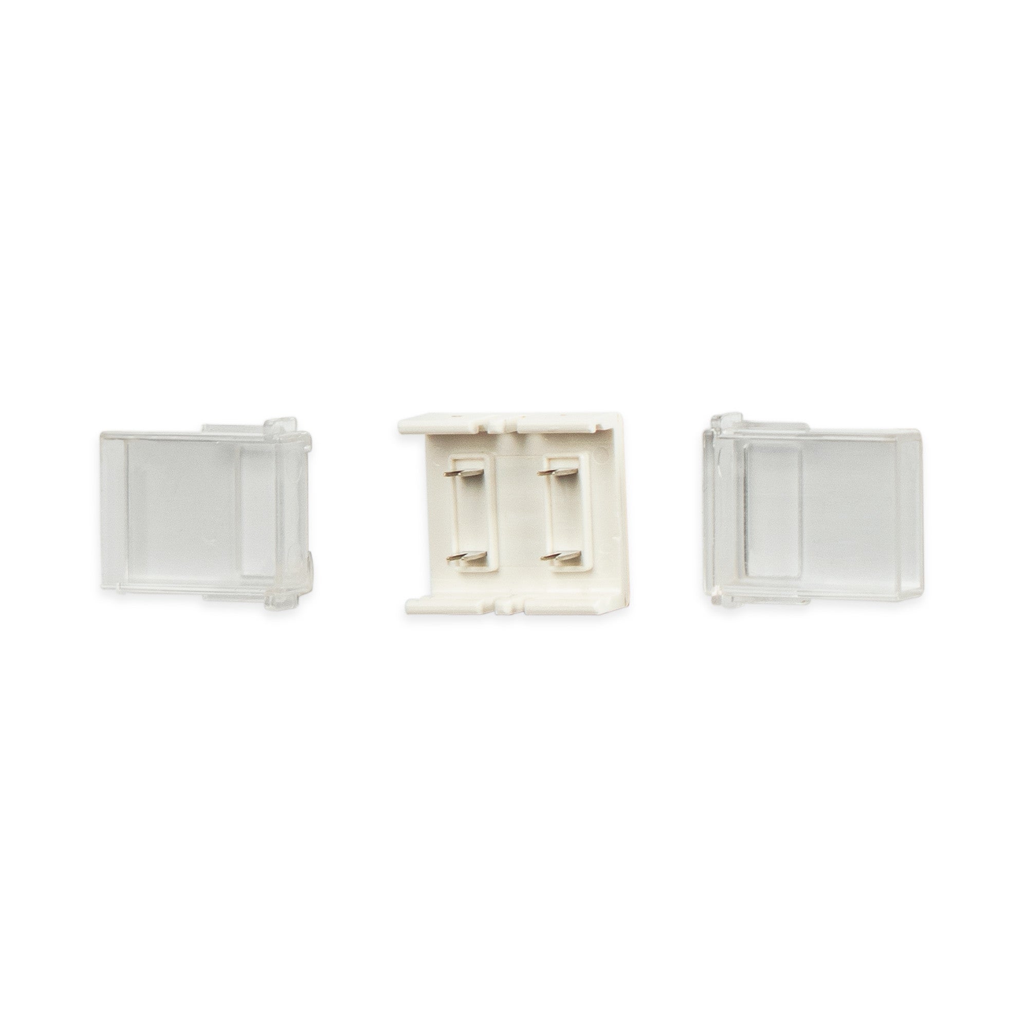 Conector estanco recto tira LED COB 220V - 2 pines- Tira 12mm - IP67 ...