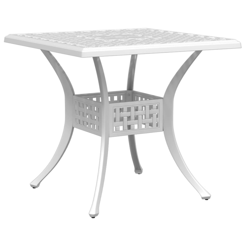 Table de jardin | Table de patio | Table d'extérieur blanc 80x80x75 cm ...