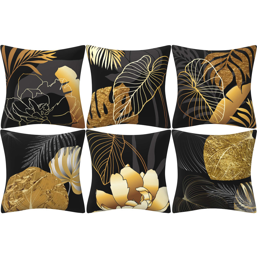 Housse de Coussin 45x45 cm, Housse Coussin en Lin Lot de 6 Housses de ...