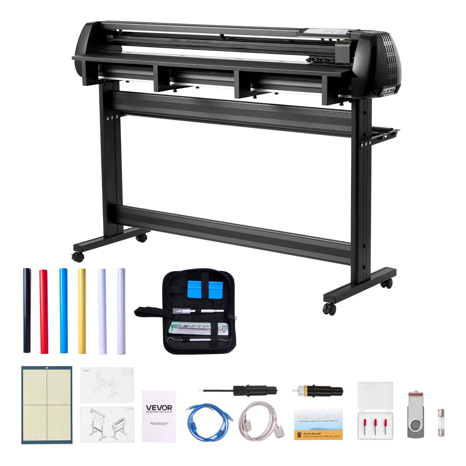 Plotter corte vinilo VEVOR, aluminio, ancho 1350 mm, doble cuchilla ...