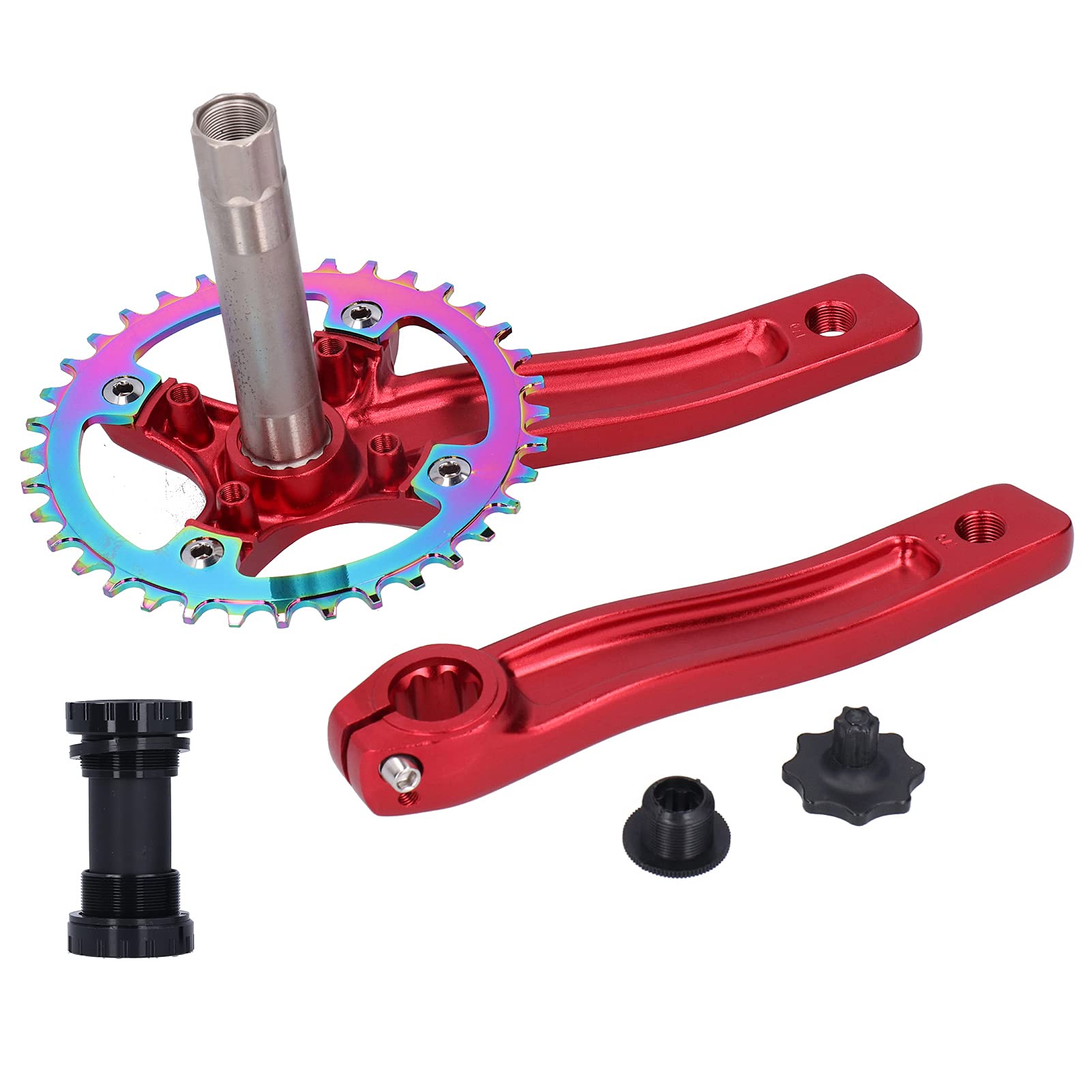 Pédalier de VTT avec boîtier de pédalier 36T Single Speed Pédalier élégant et léger pour ...