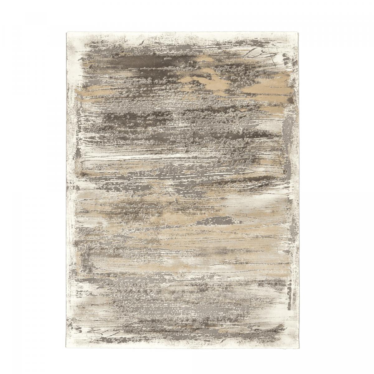 Tapis entrée 80x150 tissé gris rectangle motif faux uni GRIKA | Leroy ...