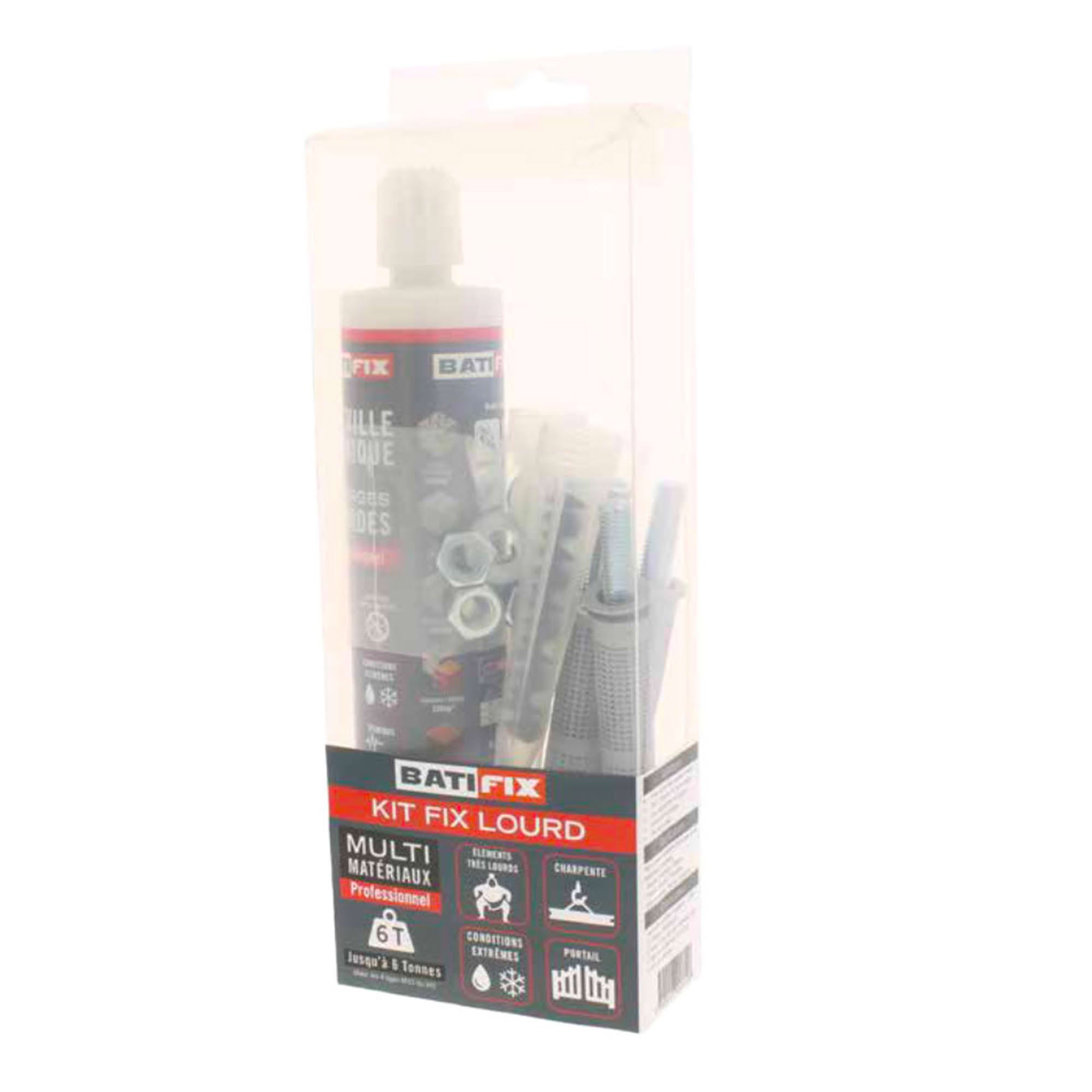 Kit scellement chimique Lourd 165ML - 4 Tamis 16X130 - 4 tiges filetées ...