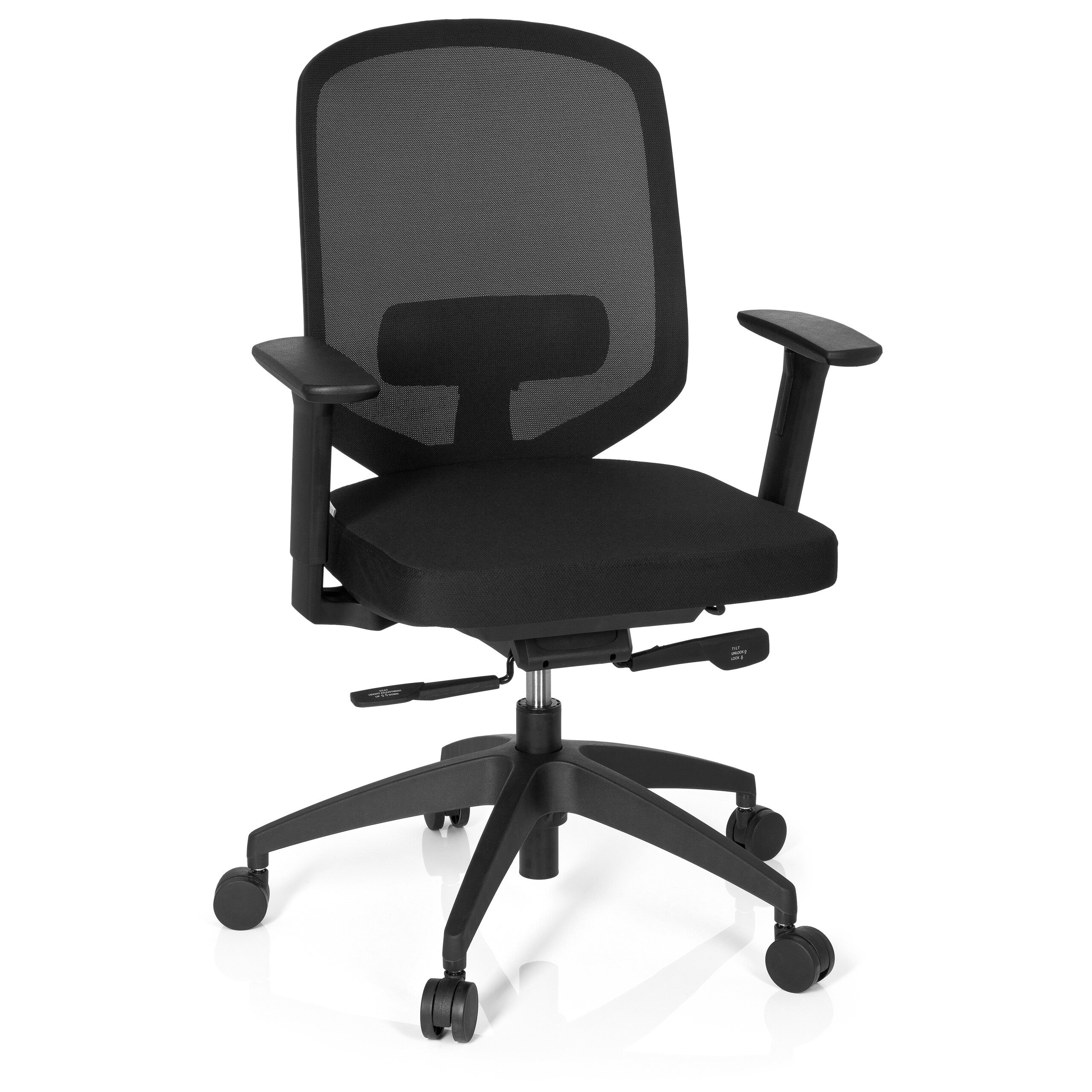 Silla de oficina DELIGHT PRO tejido de malla negro hjh OFFICE | Leroy ...