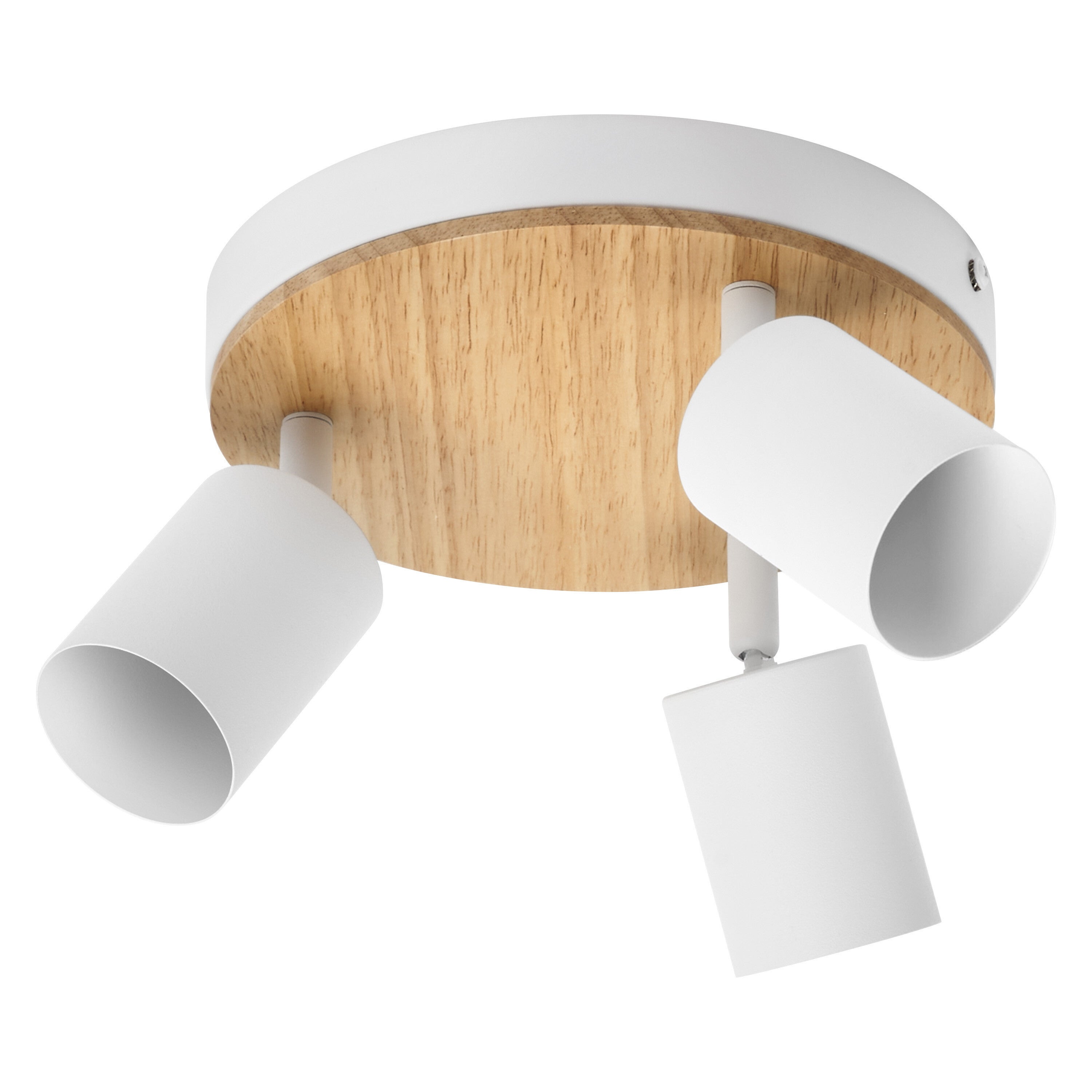 OSRAM LED Spot Wood Line Plate Ceiling Spotlight 3x GU10, White/Wood ...