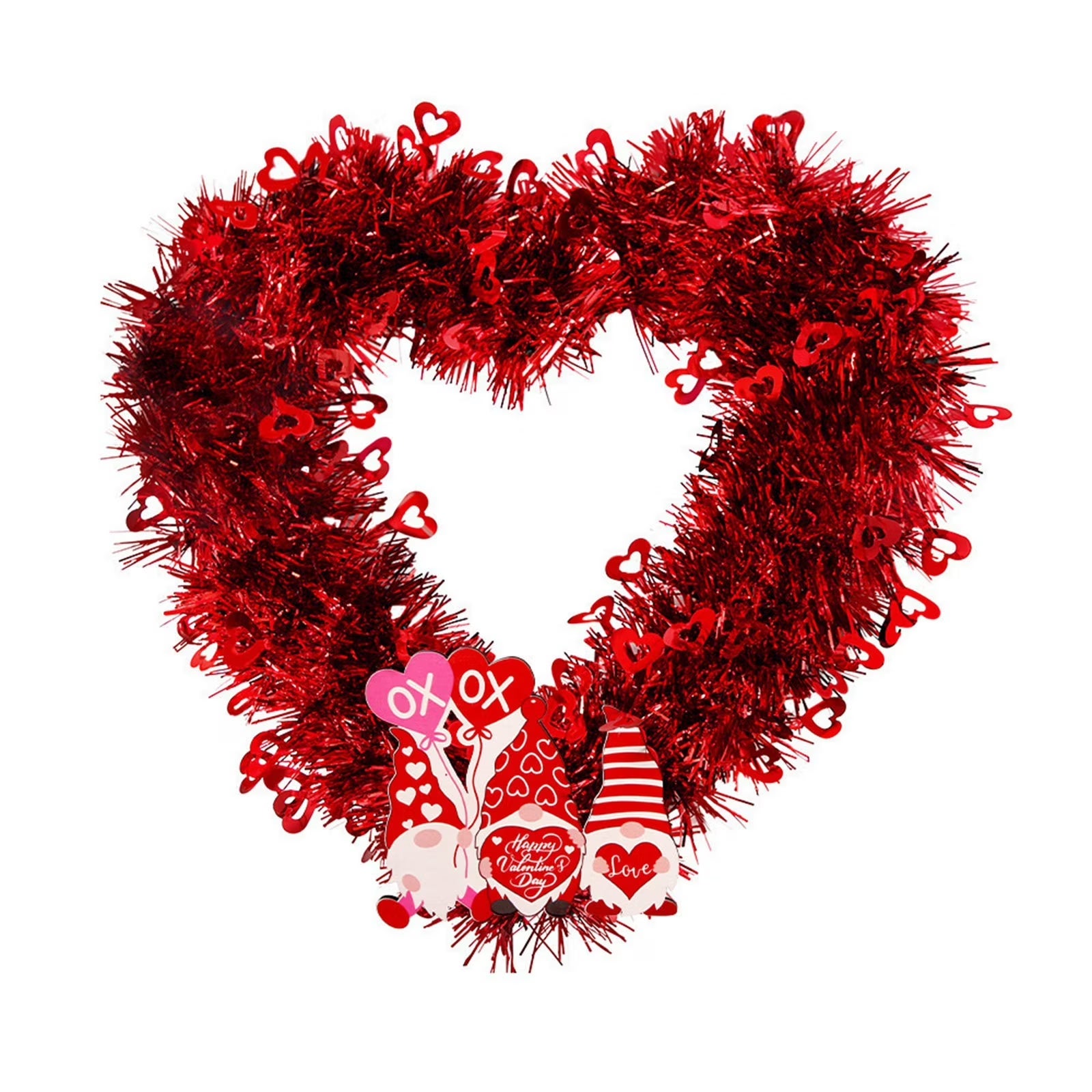 Couronne florale en forme de cœur pour la Saint-Valentin, décoration ...