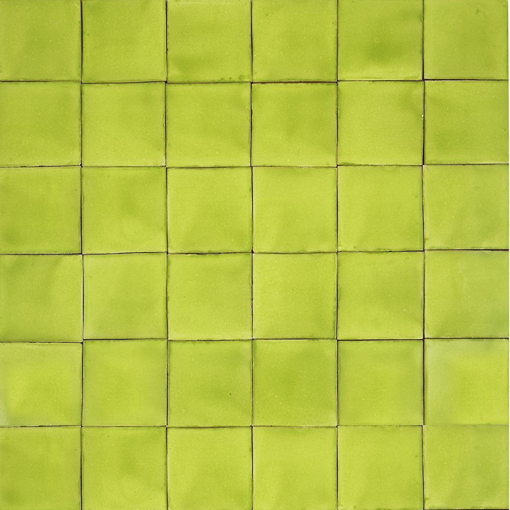 Azulejos de Cerámica 10.5 x 10.5 cm monocromáticos verde lima Verde ...